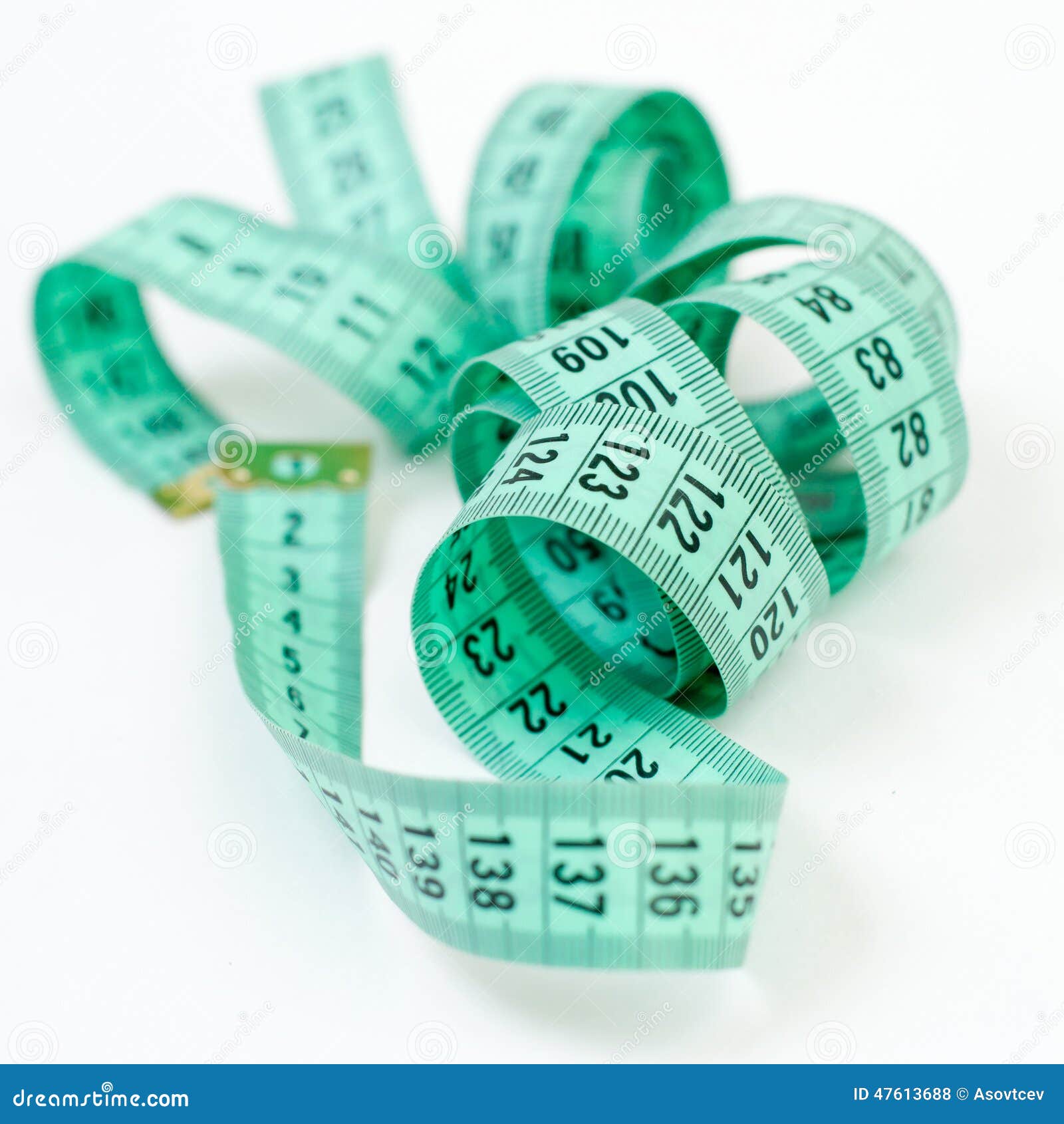 Meter Ribbon Abstract Curling Closeup Isolated Stock Photo - Image of ...