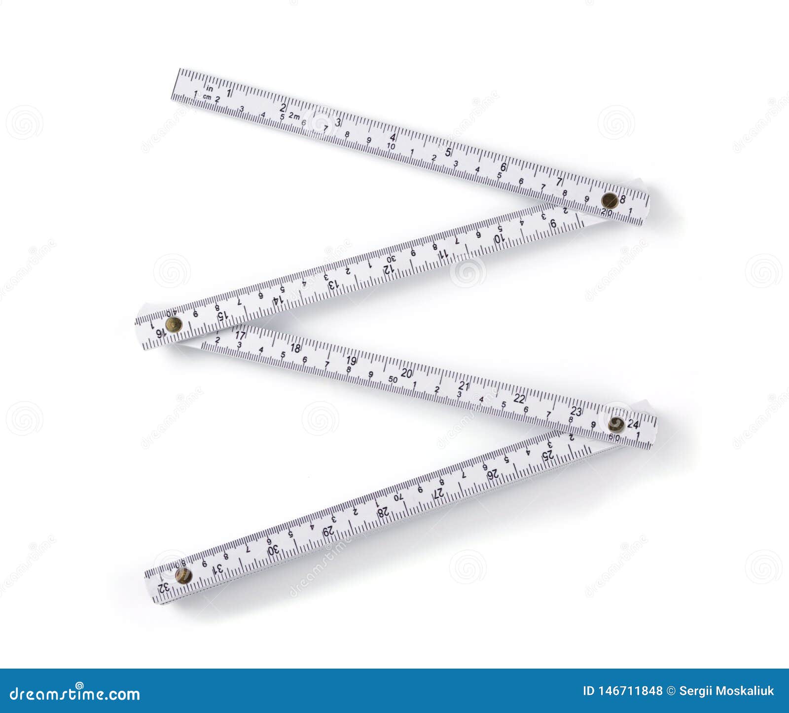 Meter Ruler Isolated on White Stock Photo - Image of renovation ...