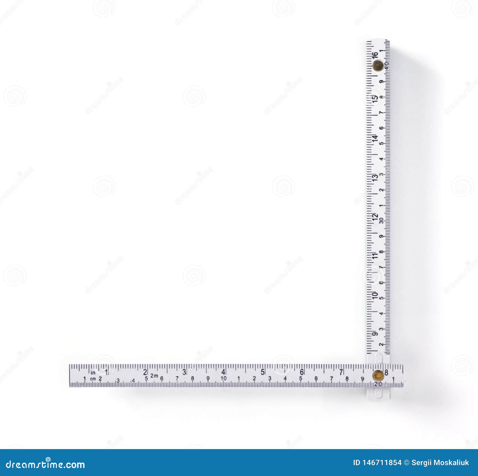Meter Ruler Isolated on White Stock Photo - Image of advertisement ...