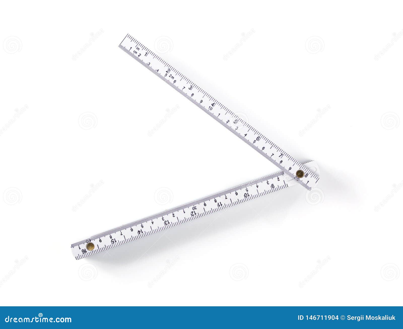 Meter Ruler Isolated on White Stock Photo - Image of building ...