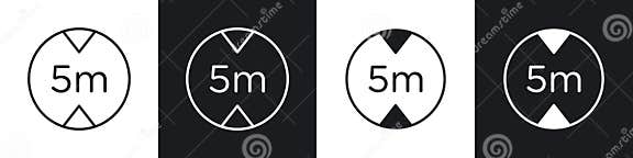 5 meter sign stock vector. Illustration of background - 341312599