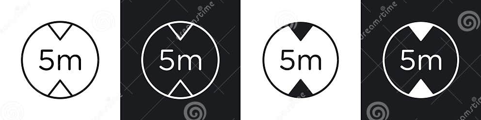 5 meter sign stock vector. Illustration of background - 341312599