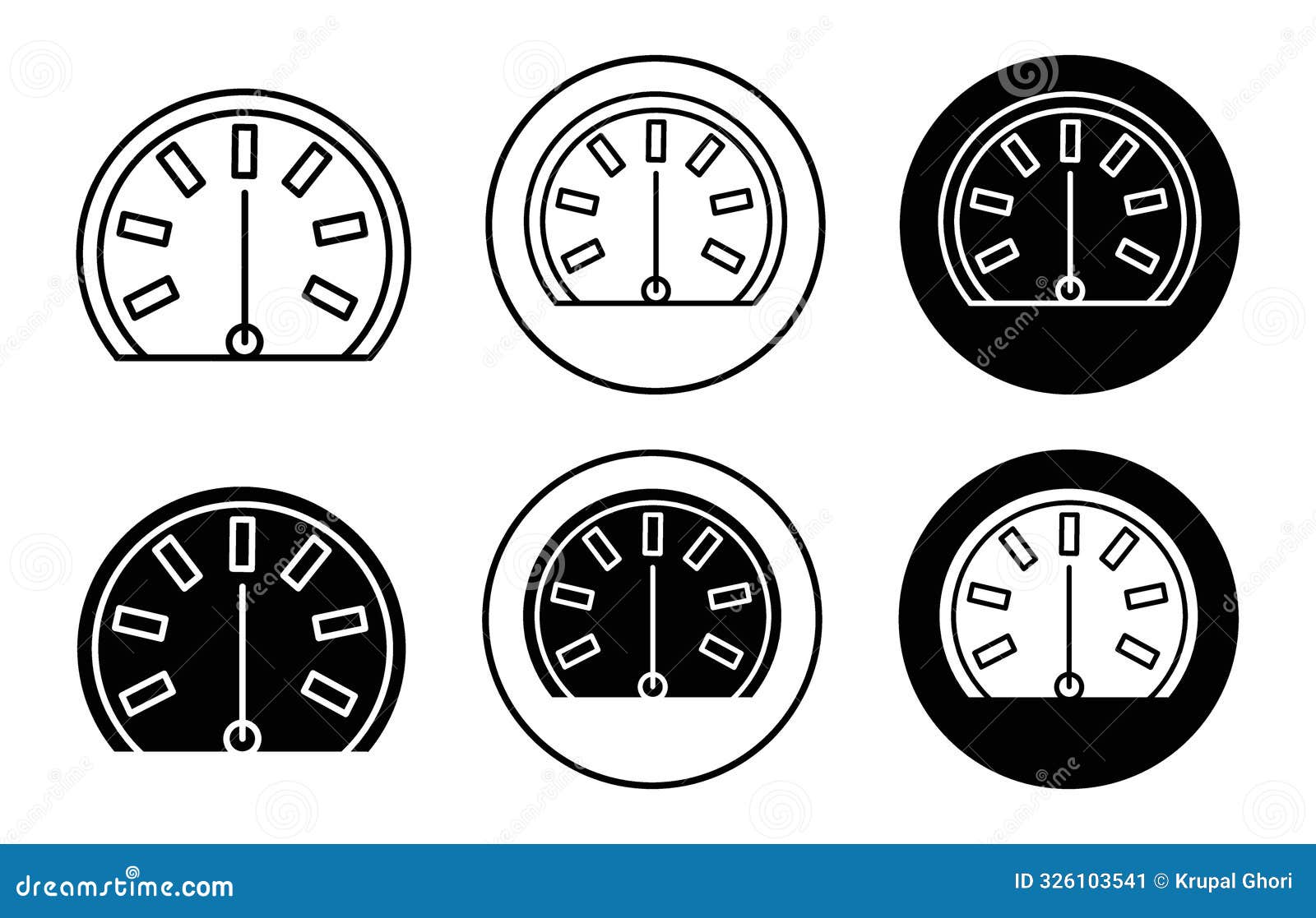 Meter Symbol Icon Sign Collection in White and Black Stock Vector ...