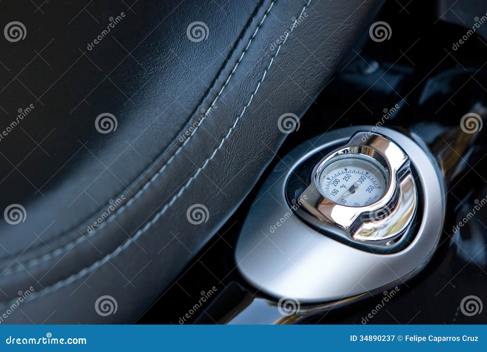 Meter of Temperature of a Motorbike Stock Image - Image of reflection ...
