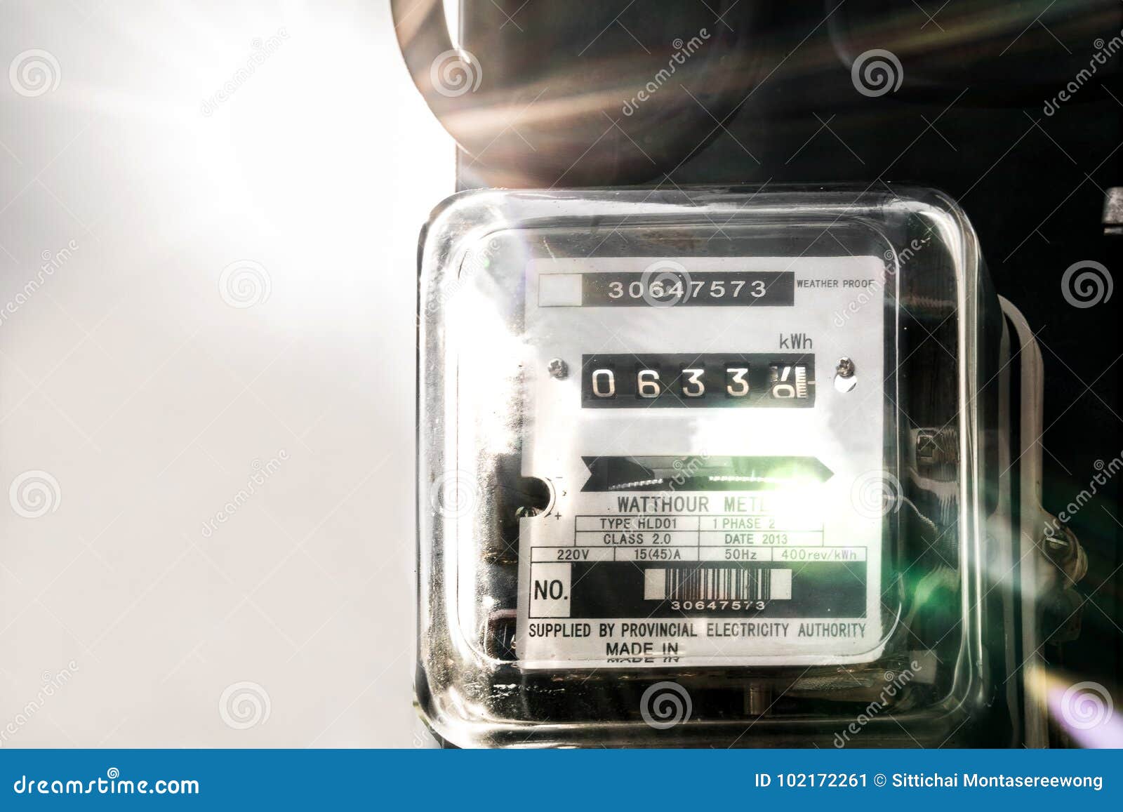 Meter unit of electricity. stock image. Image of dials - 102172261