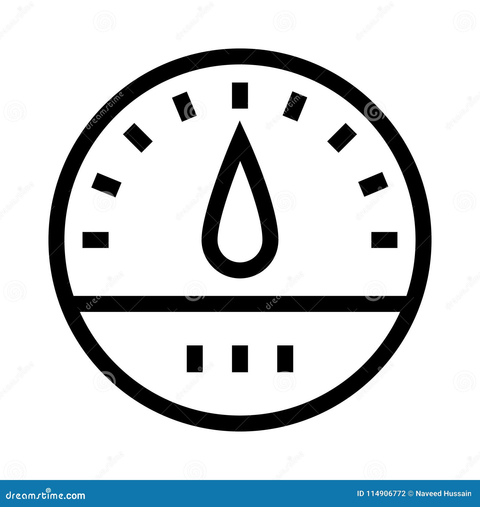Meter vector line icon stock vector. Illustration of button - 114906772