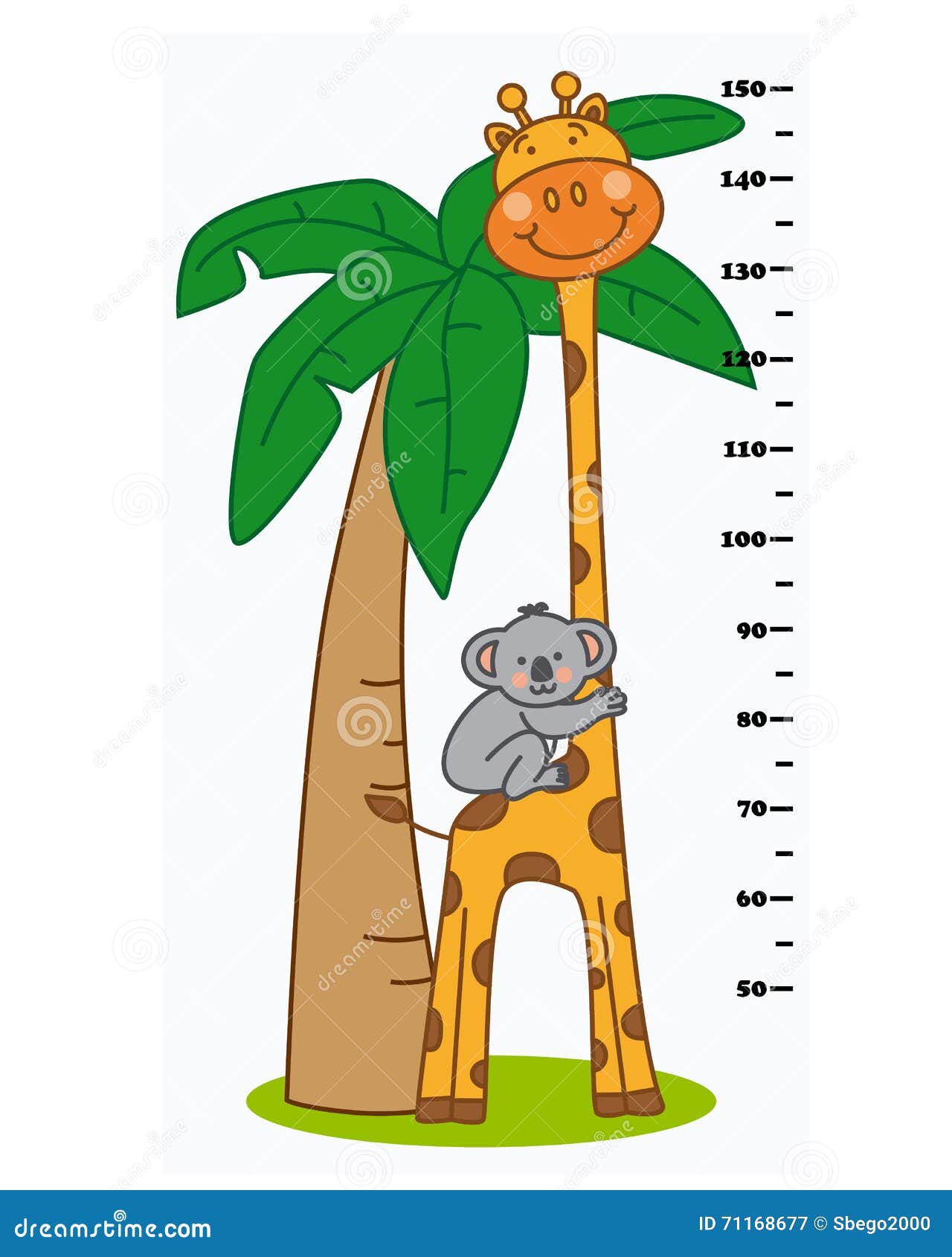 Meter wall animals stock vector. Illustration of height - 71168677