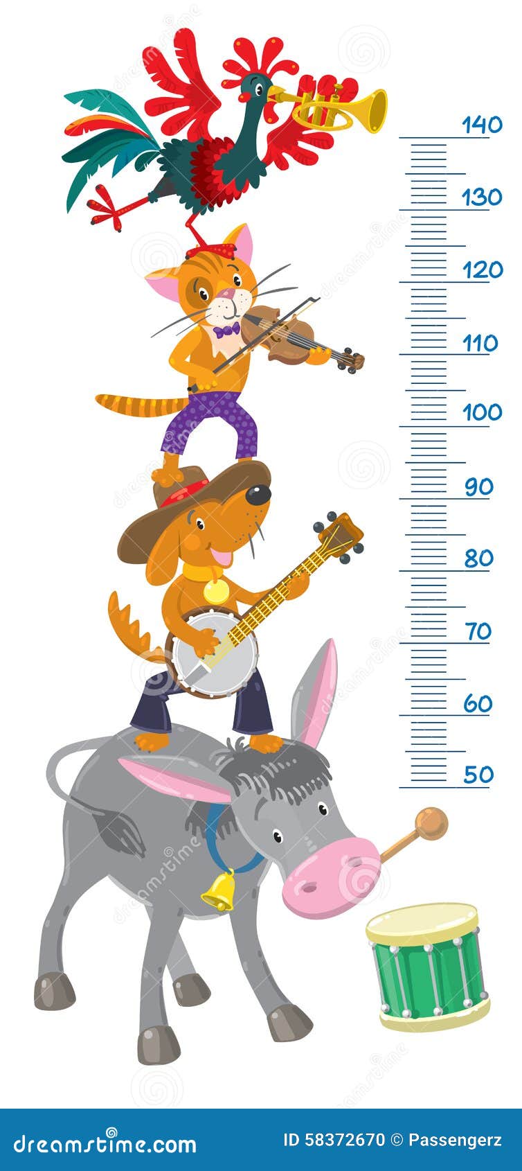 Bremen Town Musicians Cartoon Set | CartoonDealer.com #62884613