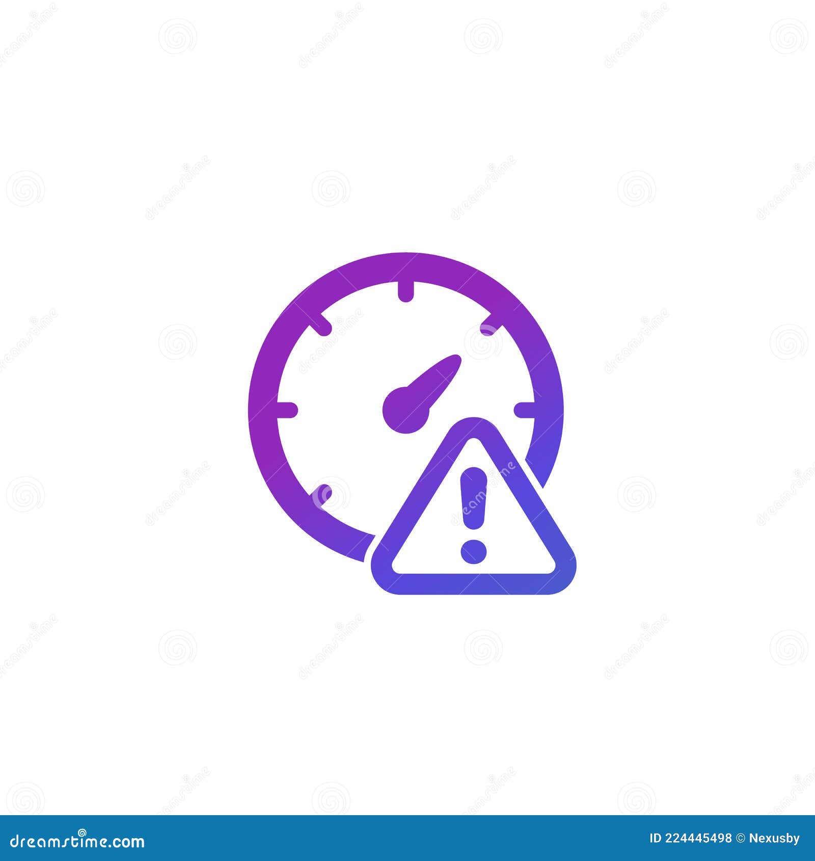 Meter and Warning Alert Icon Stock Vector - Illustration of alert ...