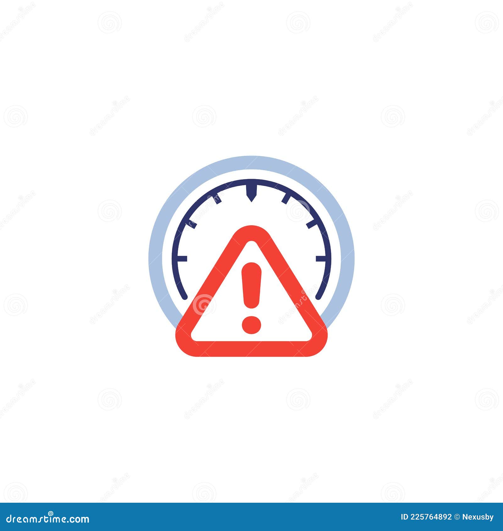 Meter and Warning Icon on White Stock Vector - Illustration of electric ...