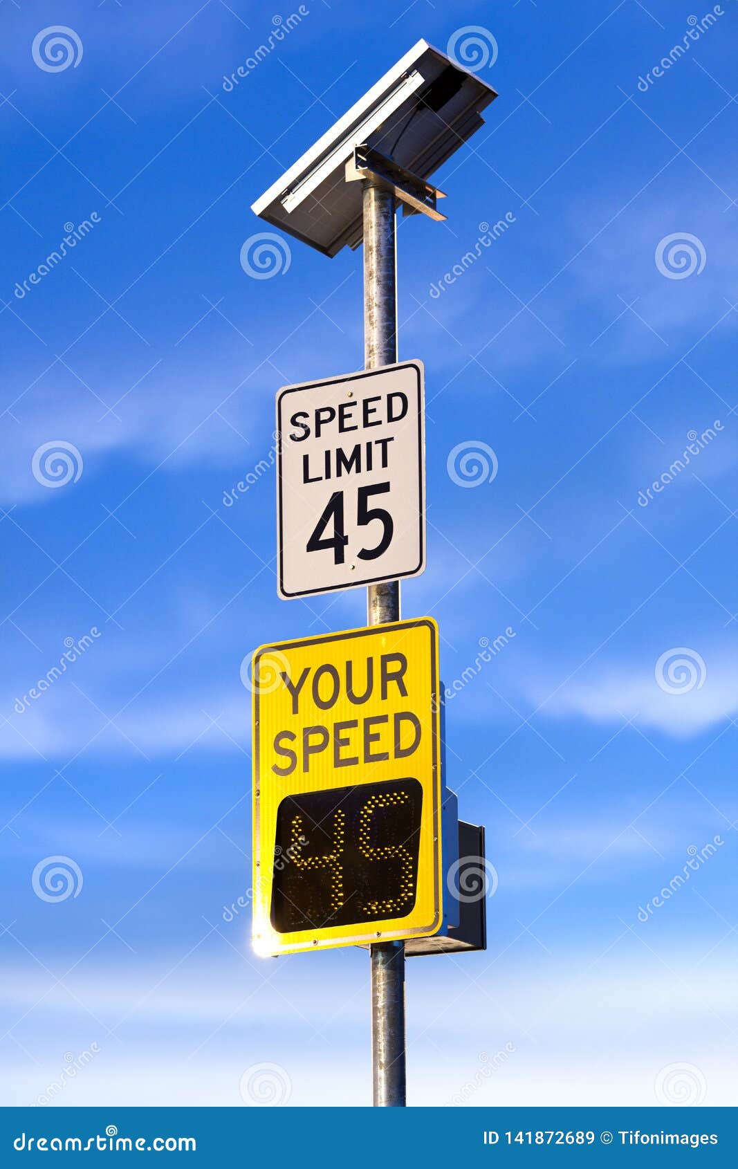Metered Speed Matching Speed Limit Stock Image - Image of traffic ...