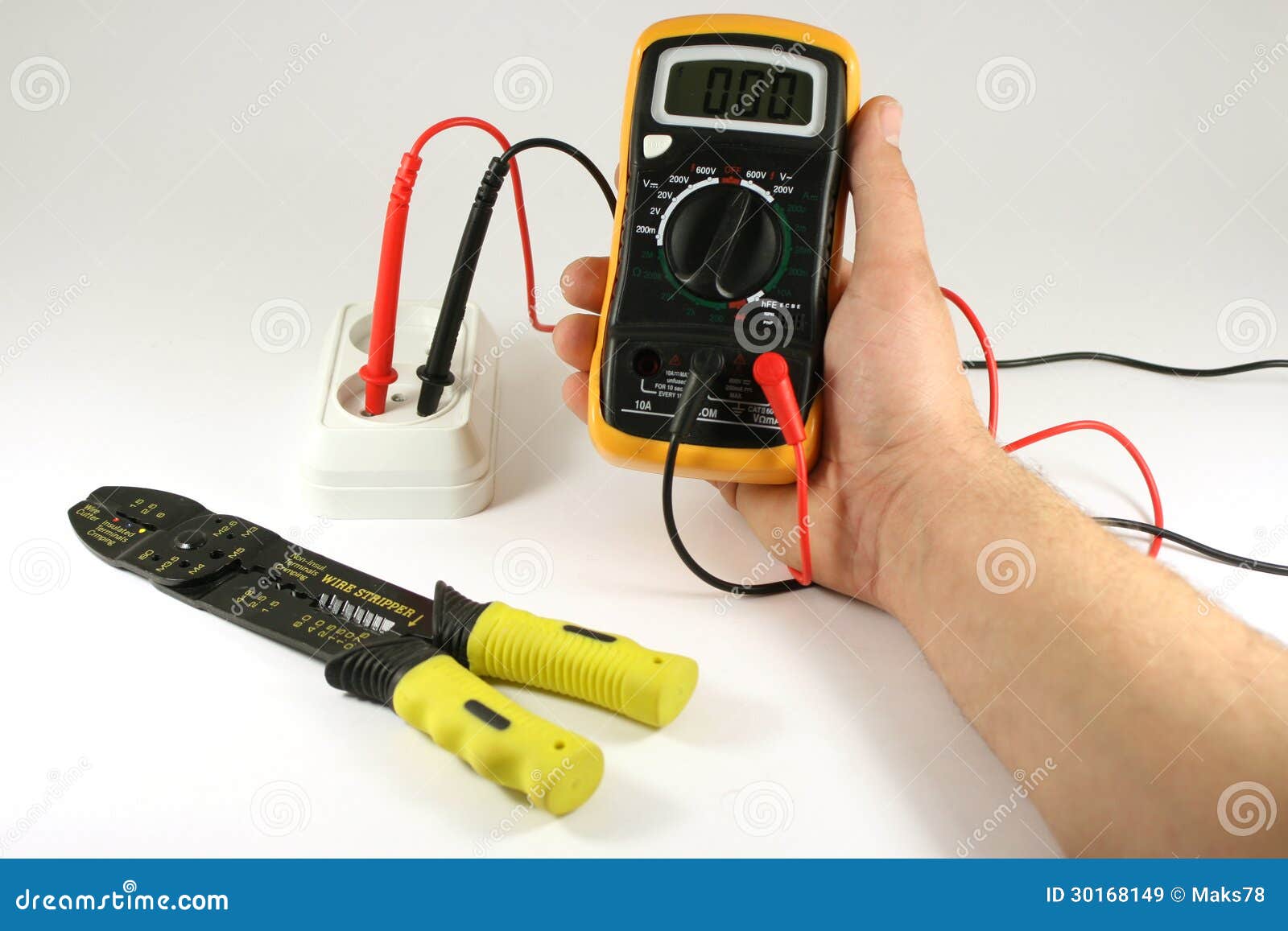 Electric digital tester stock image. Image of accurateness - 30168149