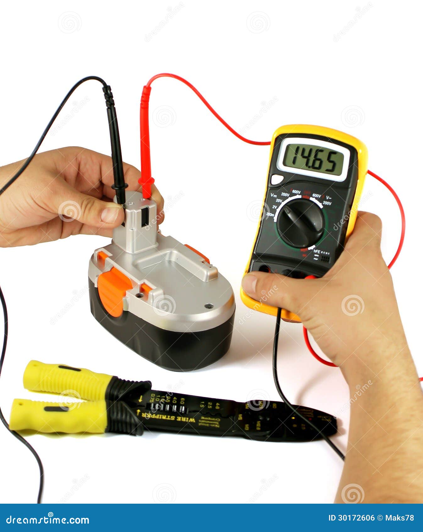 Electric digital tester stock photo. Image of charge - 30172606