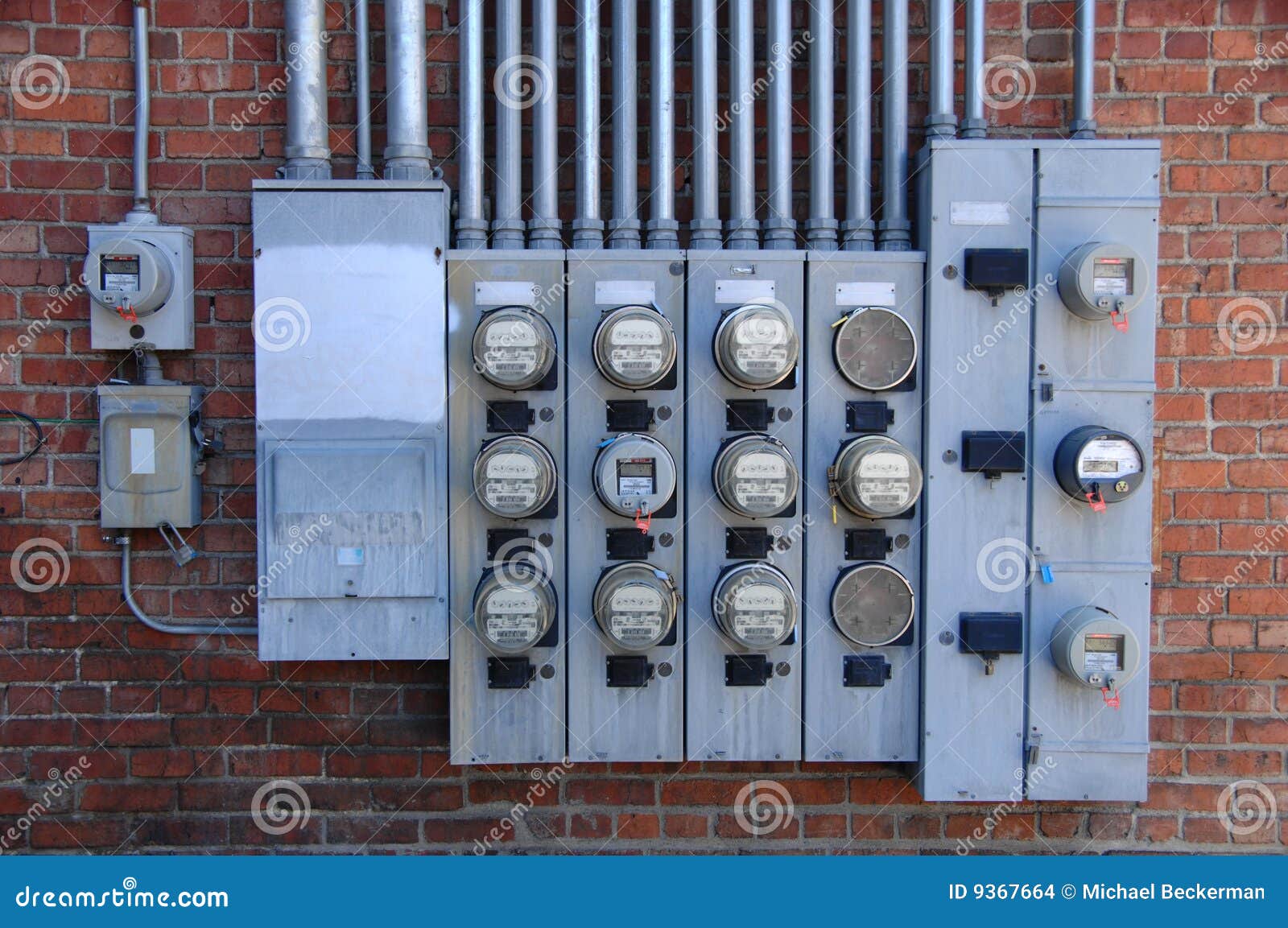 Meters 1 stock photo. Image of wall, electricity, meter - 9367664