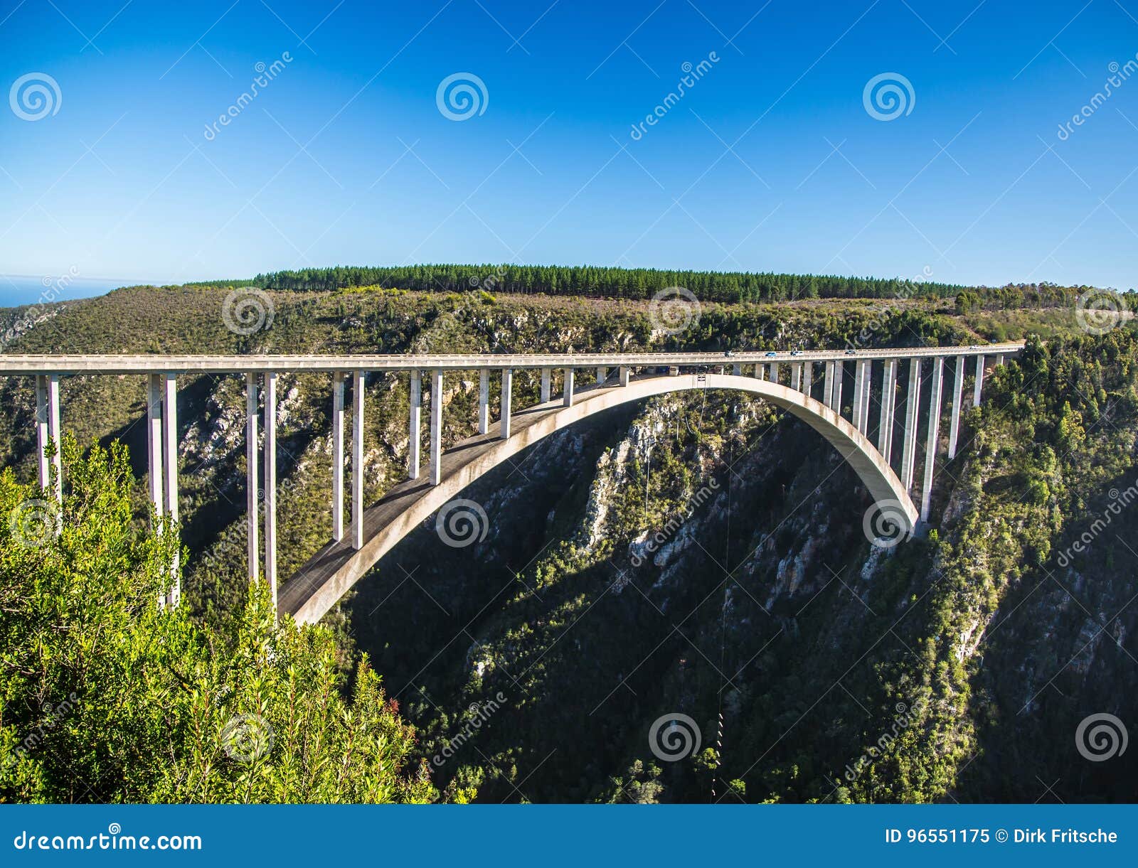 216 Meters High Bloukrans River Bridge at the Eastern Cape of South ...