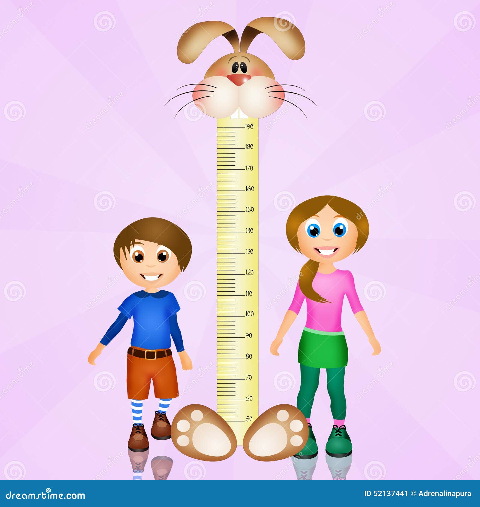 Measurements Of The Children Body, Size Chart Cartoon Vector ...