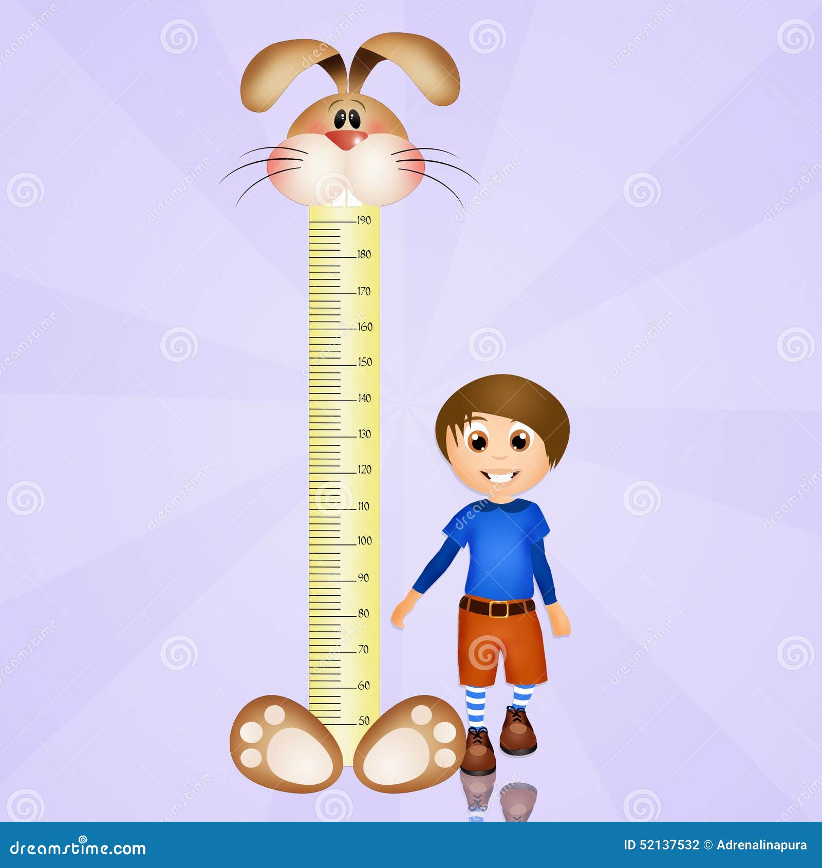 Measurements Of The Children Body, Size Chart Cartoon Vector ...
