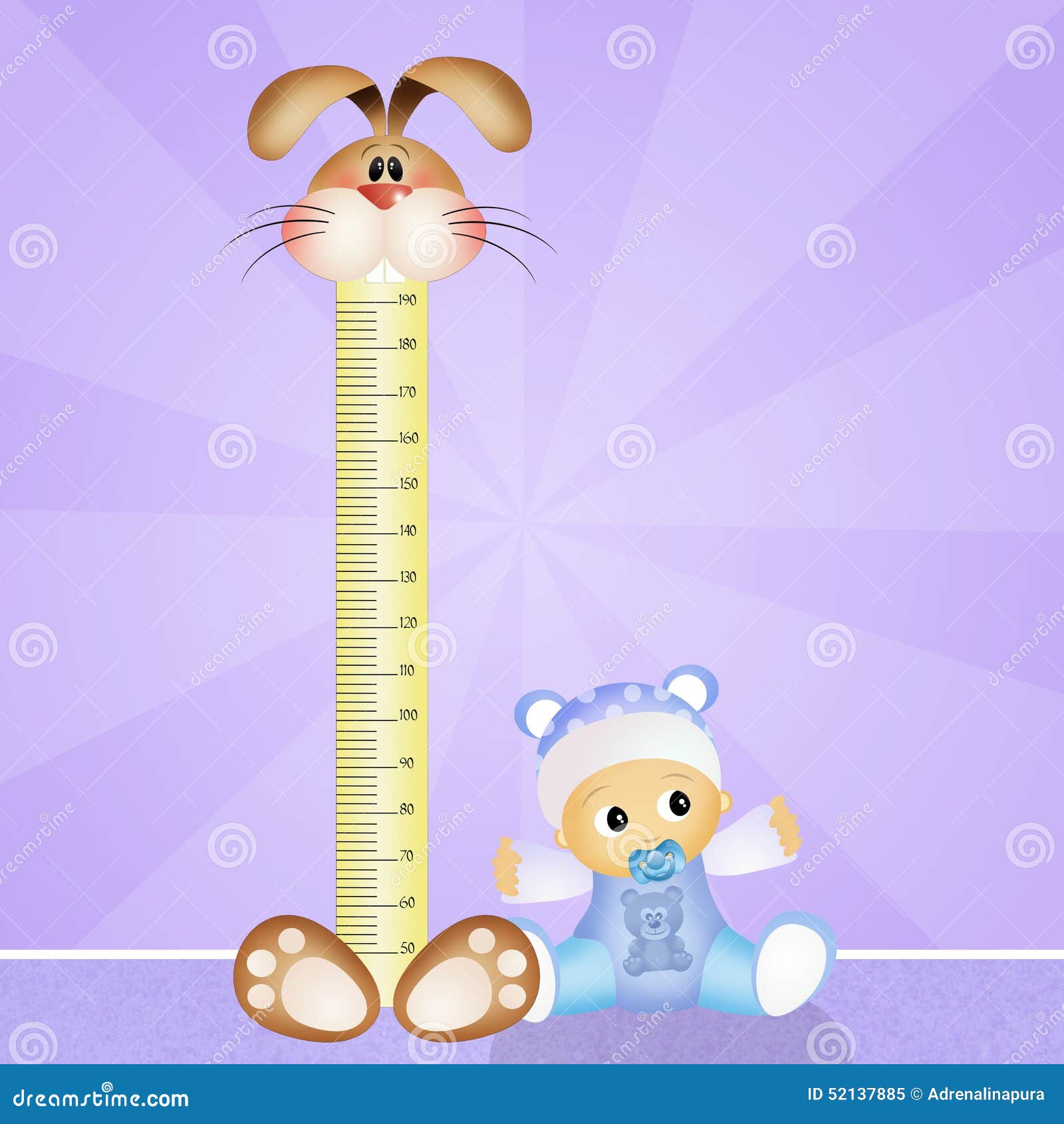 Measurements Of The Children Body, Size Chart Cartoon Vector ...