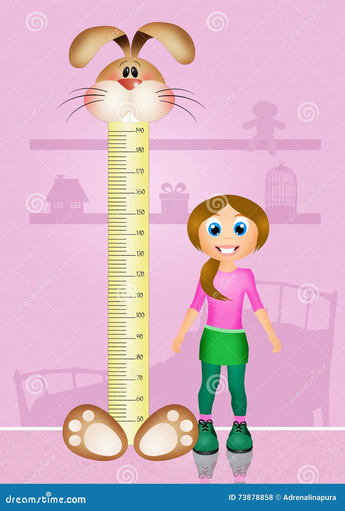 Meters measure children stock illustration. Illustration of size - 73878858