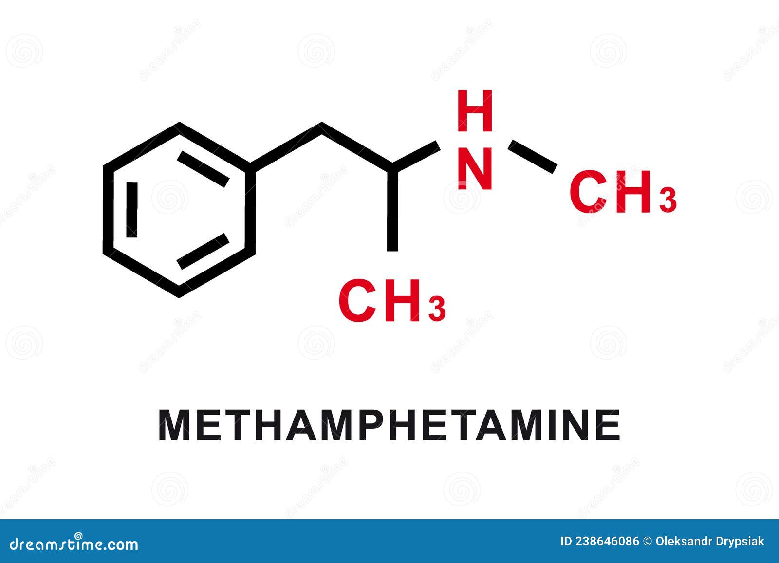 Methamphetamine Structure