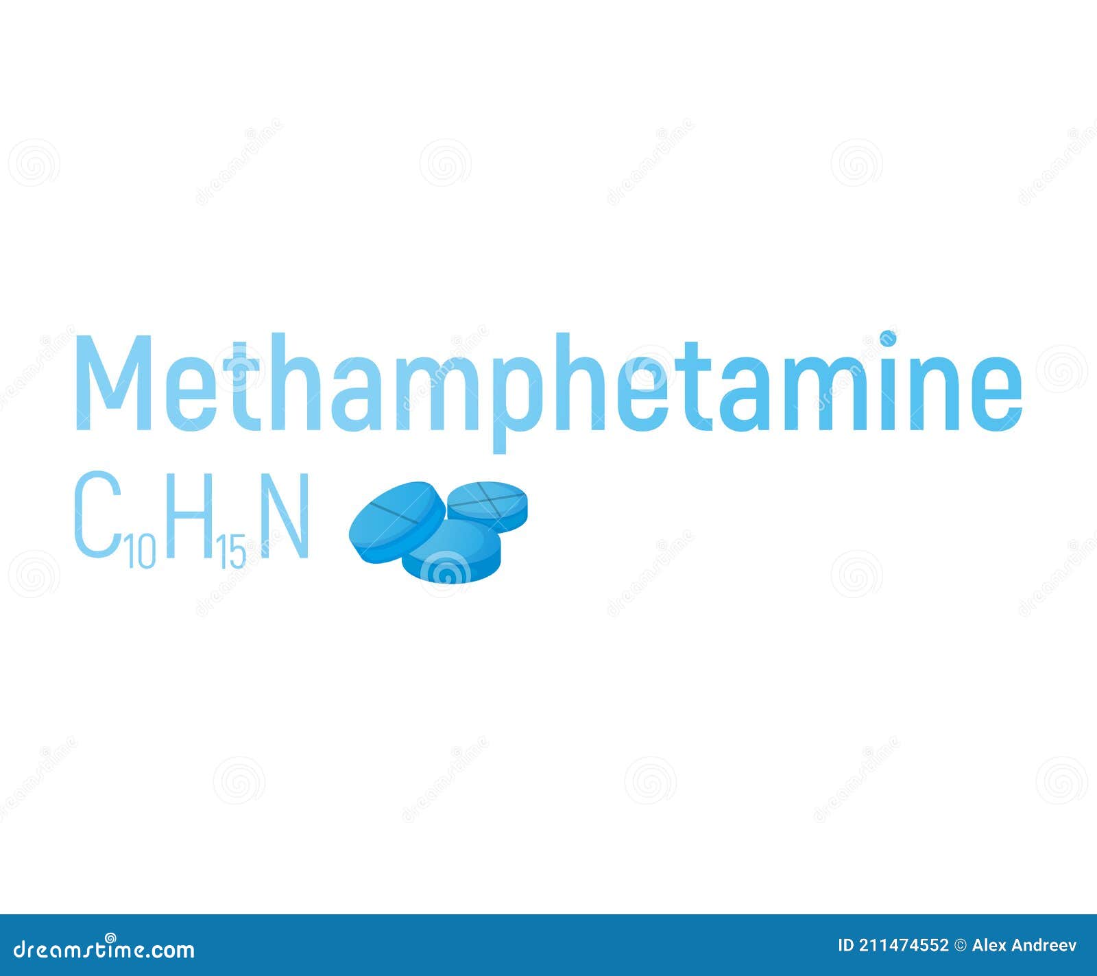 Methamphetamine Concept Chemical Formula Icon Label, Text Font Vector ...