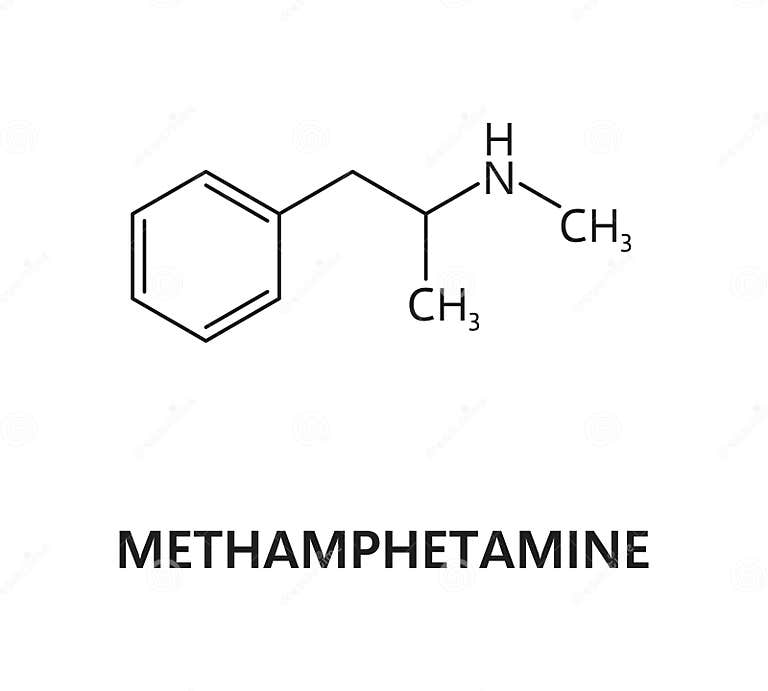 Methamphetamine Drug Molecule Formula Structure Stock Vector ...