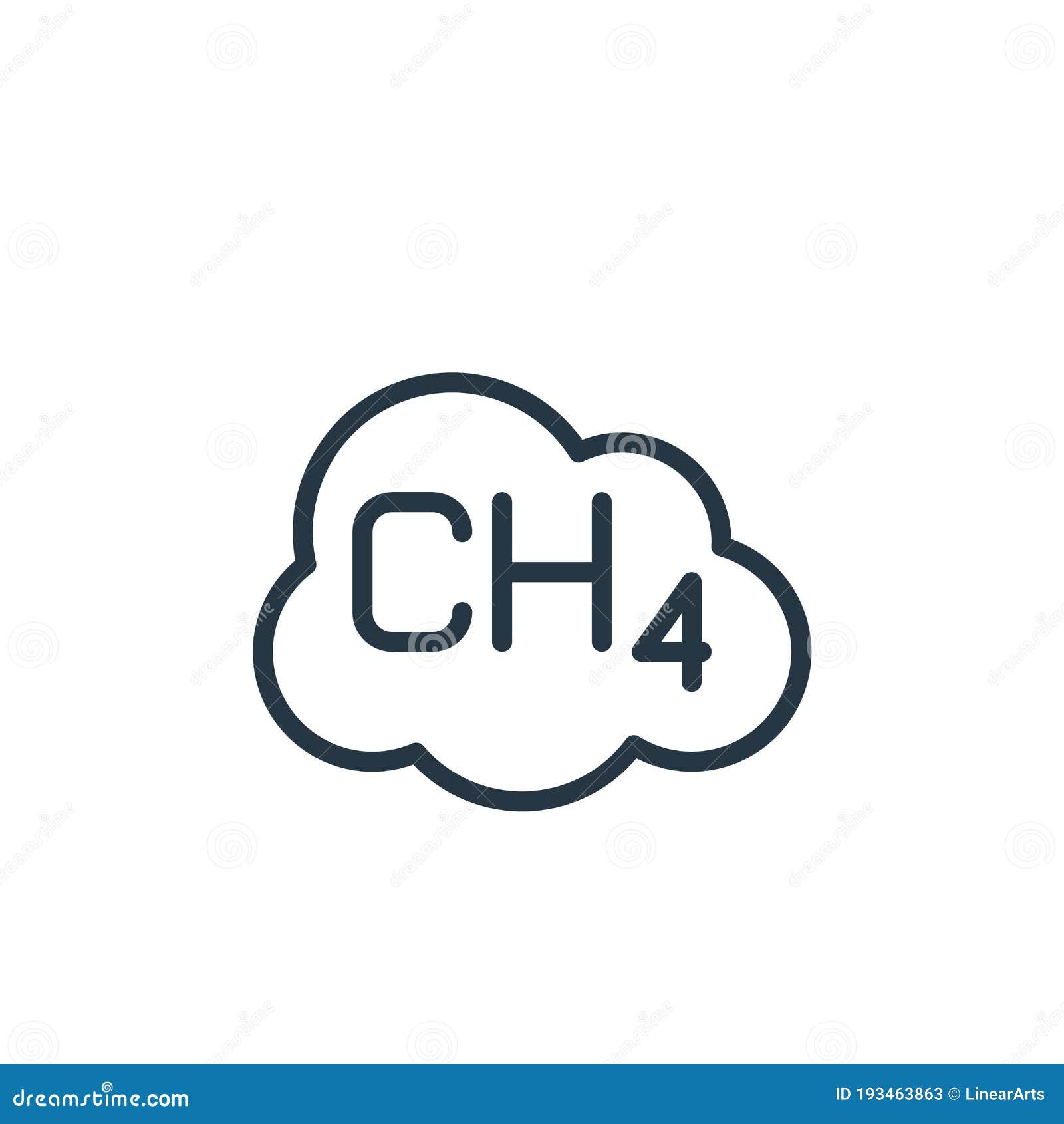Methane 3D Icon - Natural Gas With Formula CH4 Vector Illustration ...