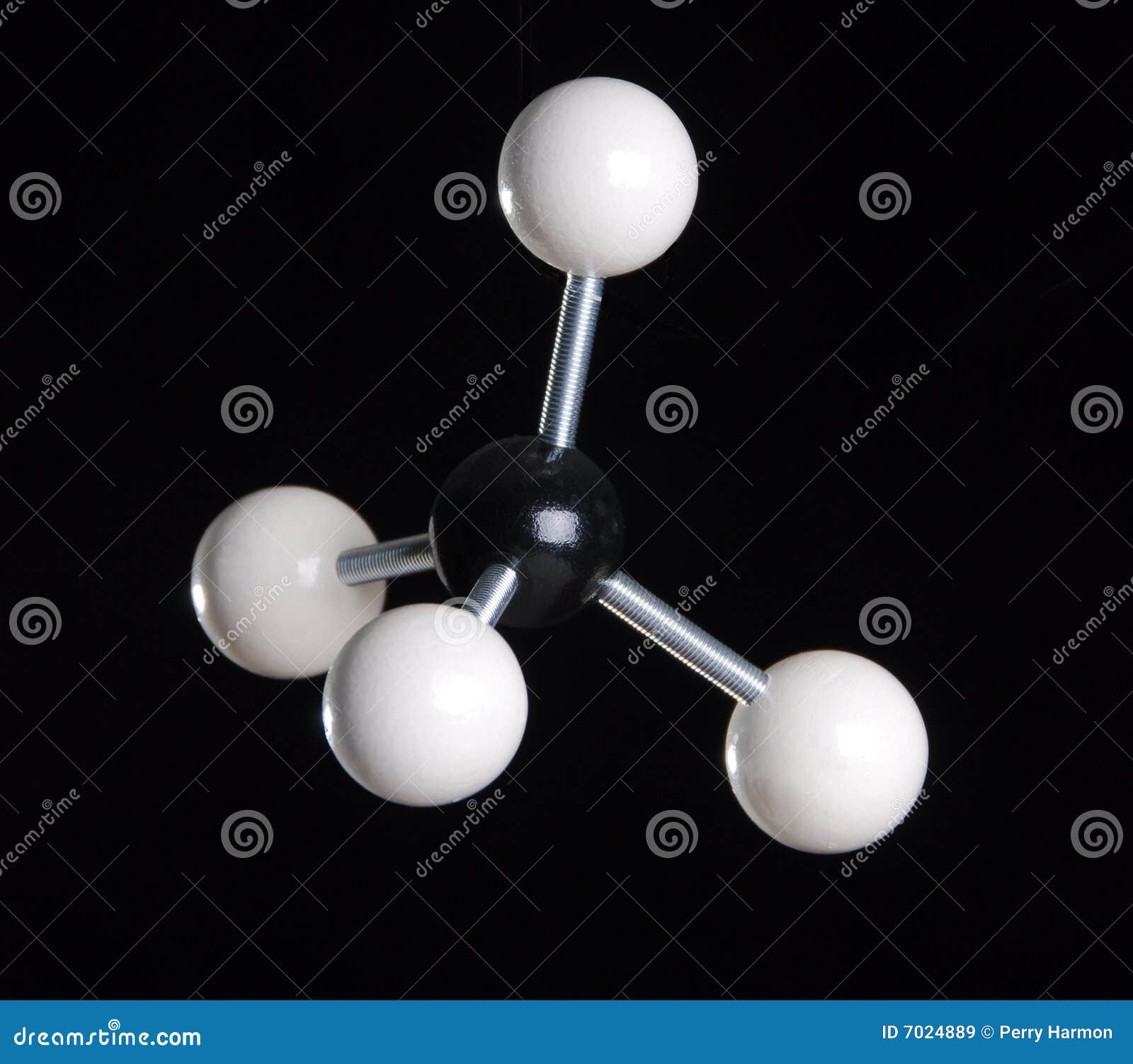 Methane Molecule stock image. Image of science, black - 7024889