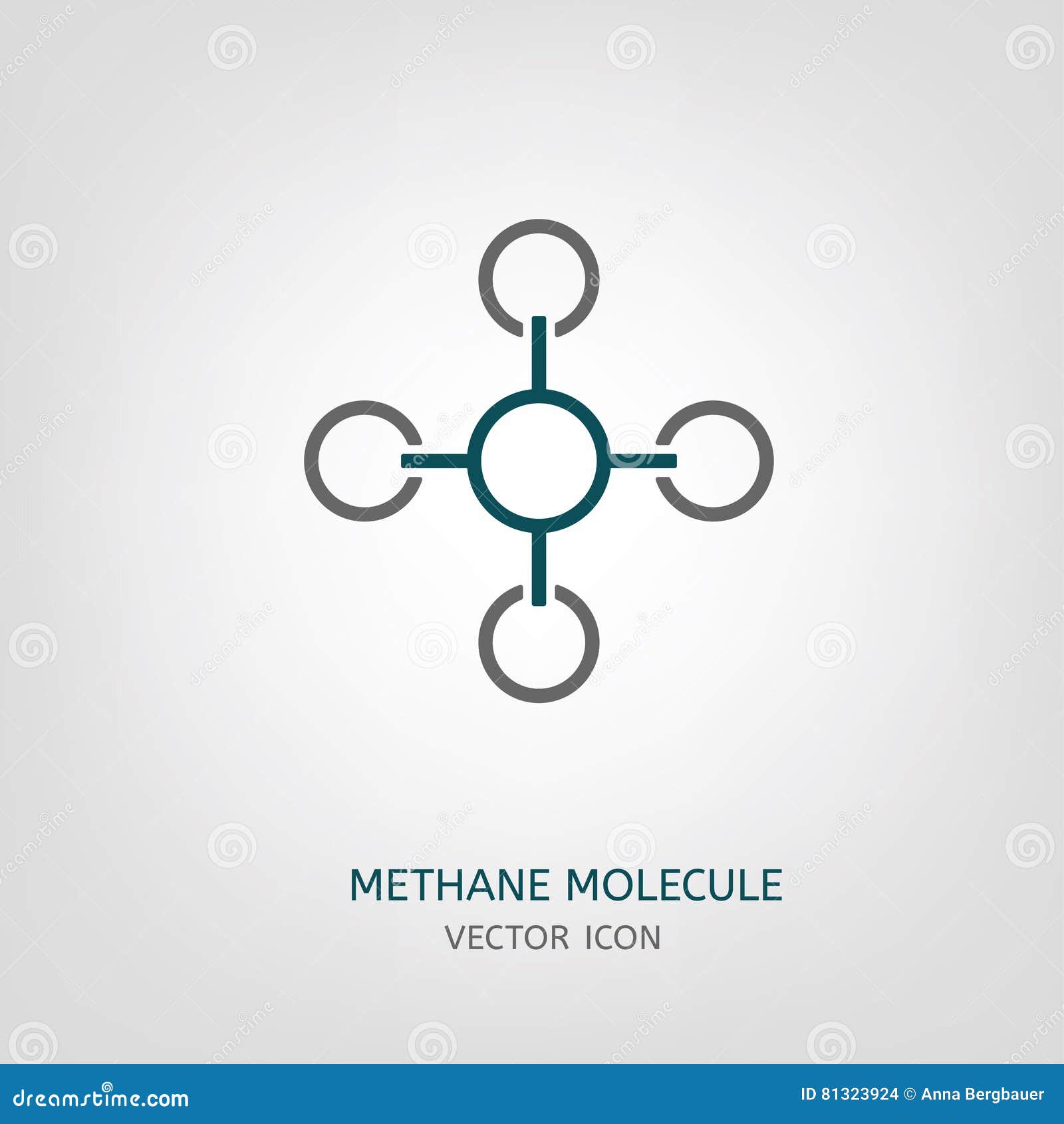 Methane, CH4, Molecule Model And Chemical Formula Vector Illustration ...