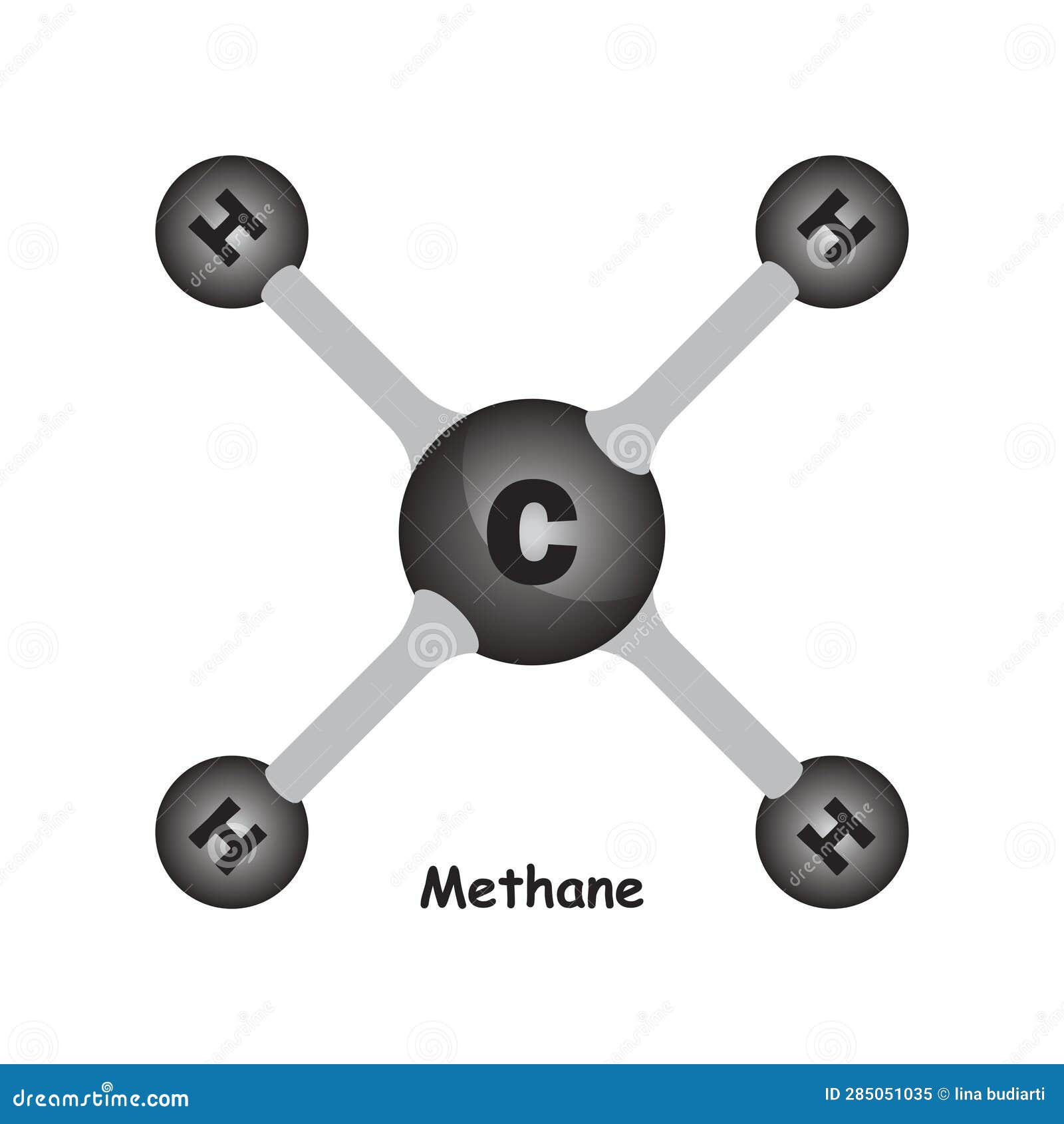Methane molecule icon stock vector. Illustration of organic - 285051035