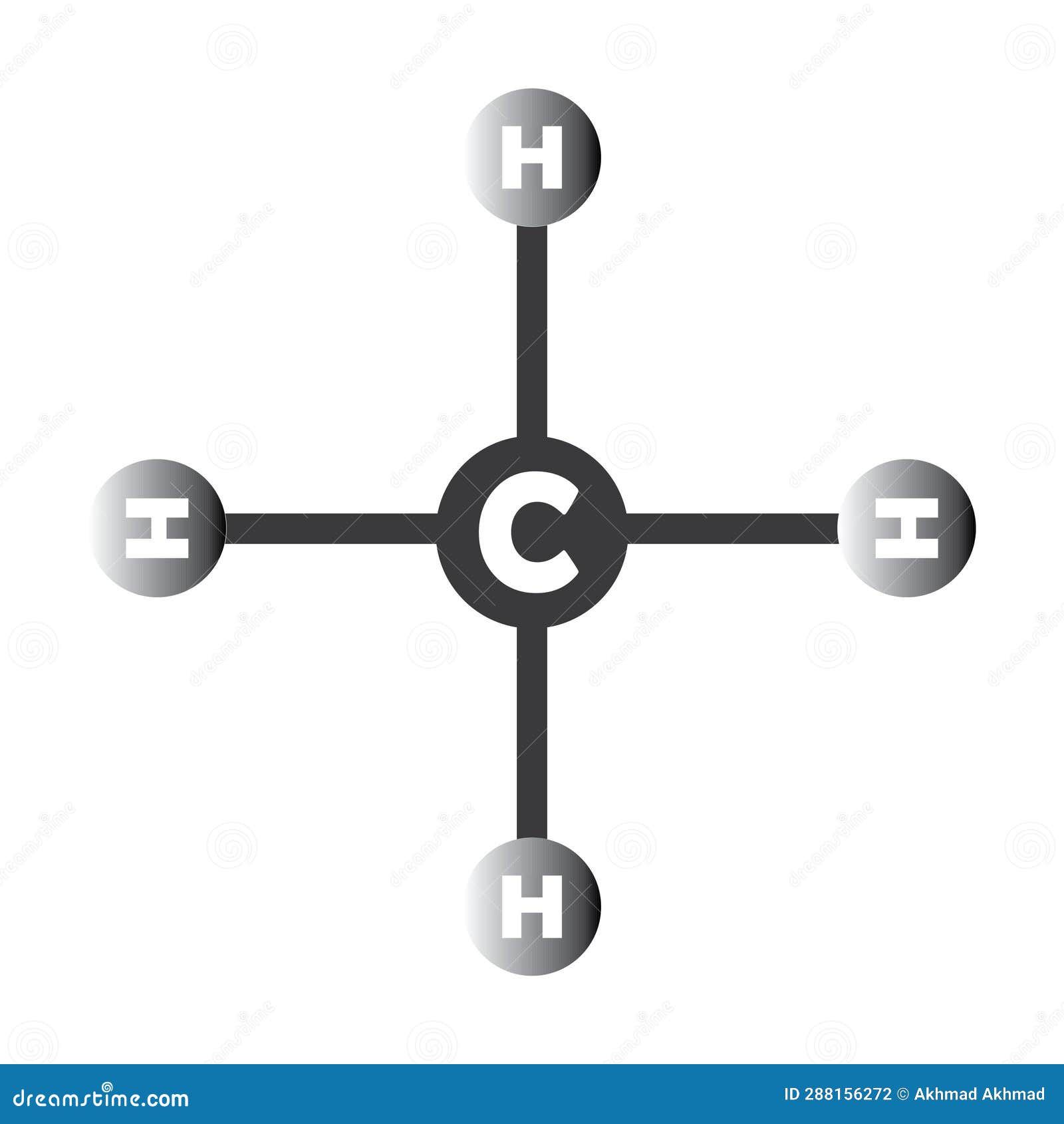 Methane molecule icon stock vector. Illustration of research - 288156272