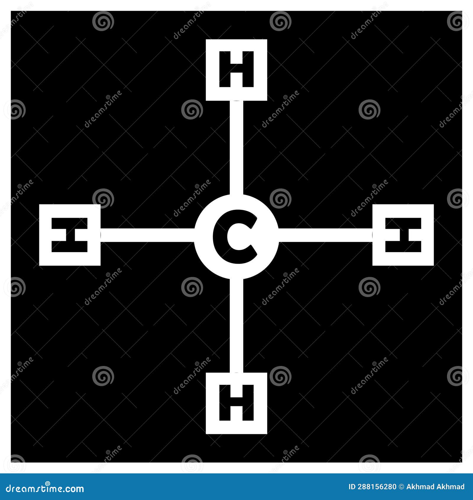 Methane molecule icon stock illustration. Illustration of hierarchy ...