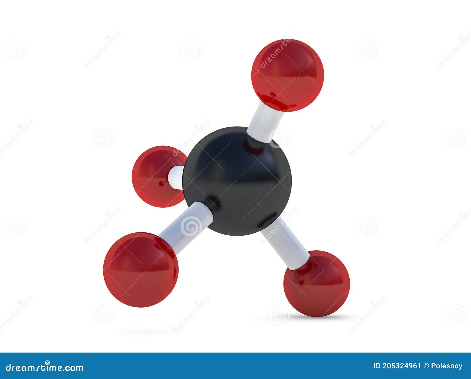 Methane Molecule Image. Science Background. 3D Illustration Stock ...