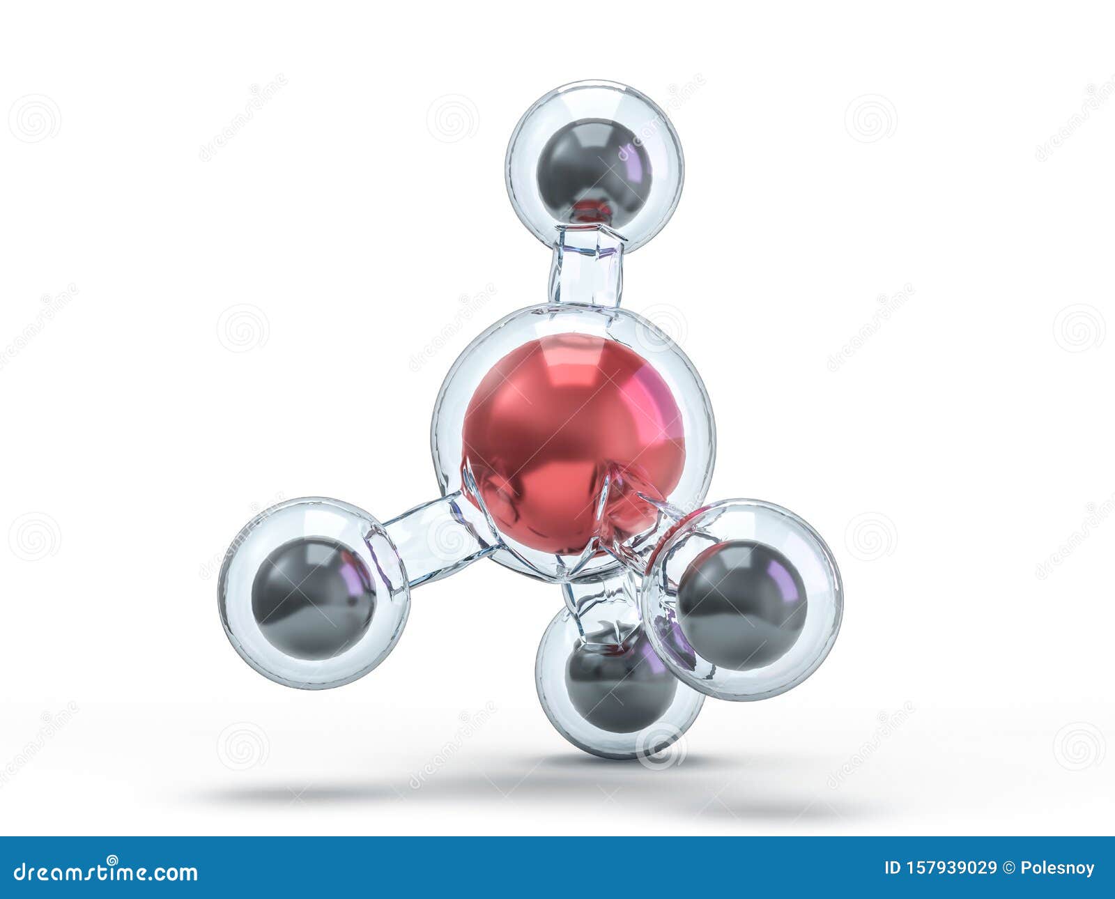 Methane Molecules Background. 3D Rendering Stock Illustration ...