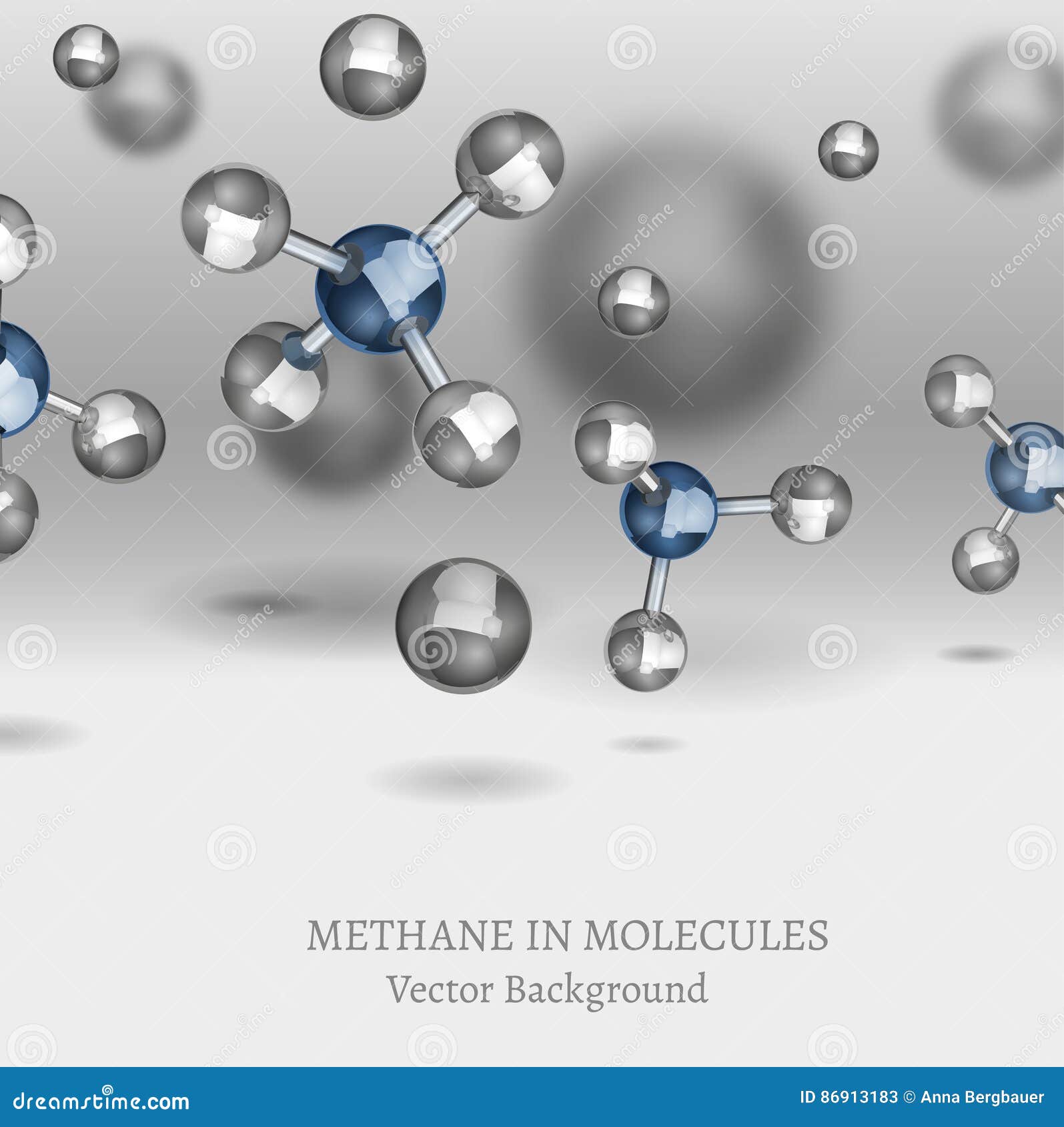 Methane Molecule Image stock vector. Illustration of atom - 86913183
