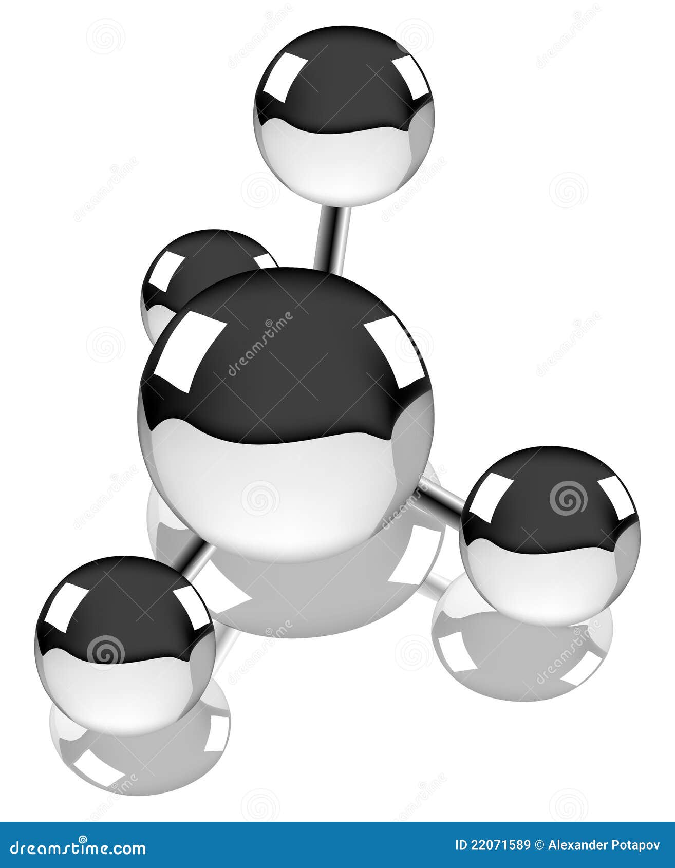 Methane, CH4, Molecule Model And Chemical Formula Vector Illustration ...