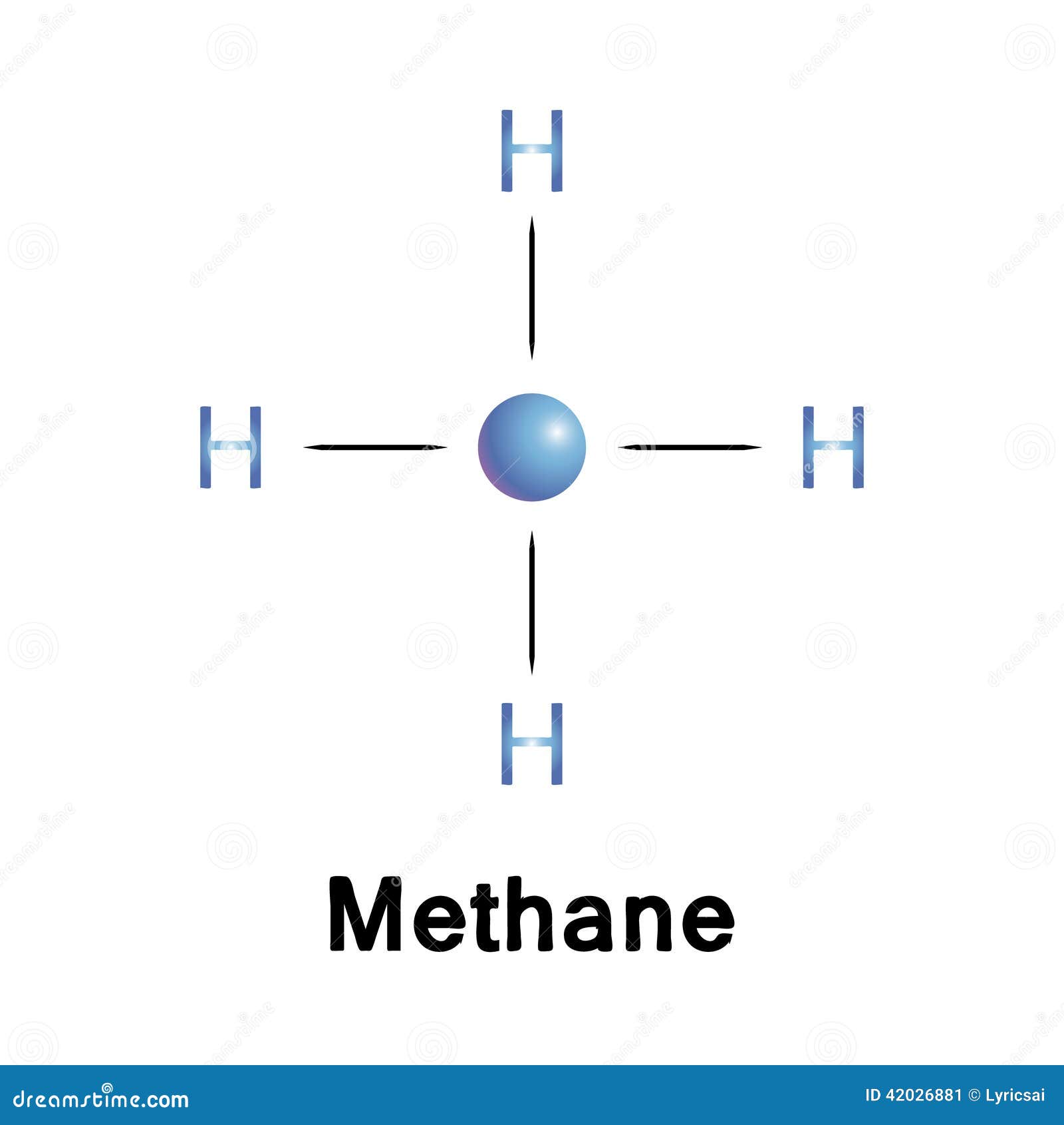 Methane stock vector. Illustration of model, biochemistry - 42026881