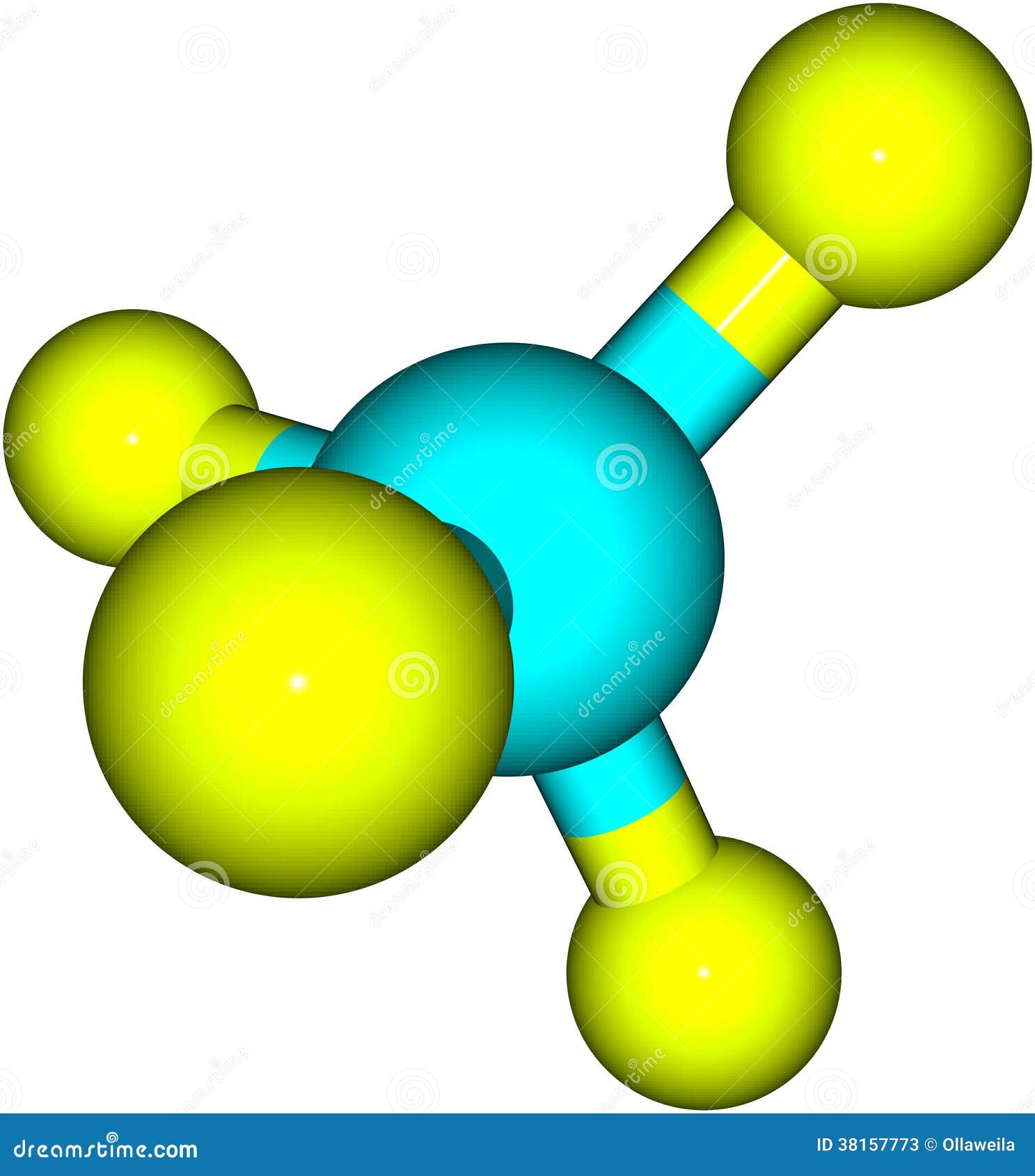 Methane molecule on white stock illustration. Illustration of isolated ...
