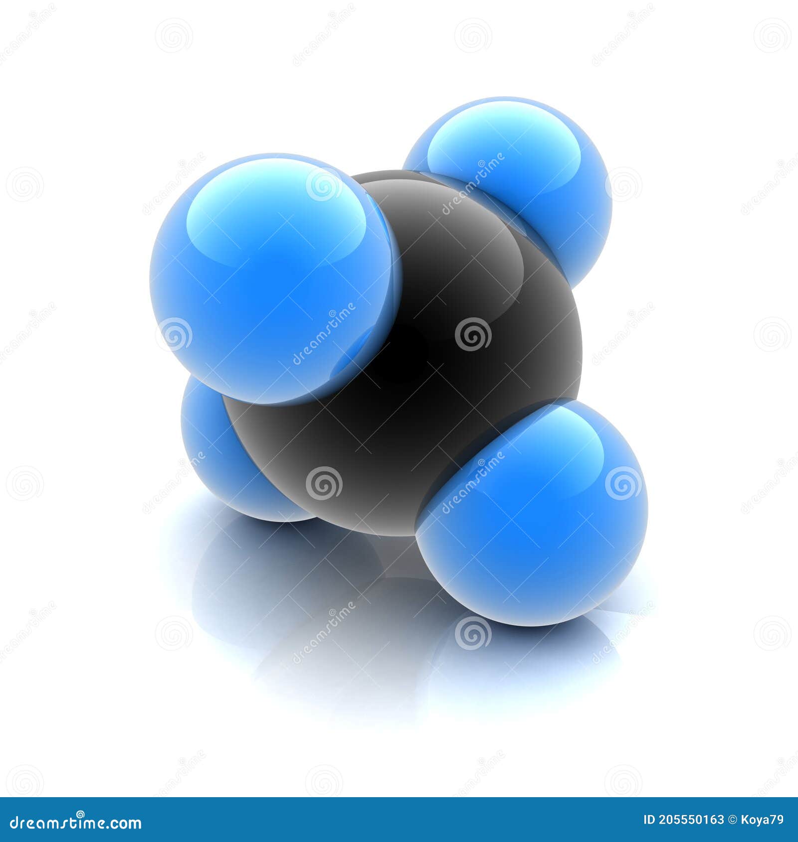Methane Molecule Vector Illustration. 3D Design | CartoonDealer.com ...