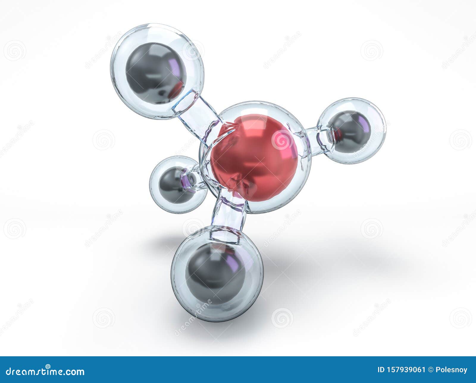 Methane Molecules Background. 3D Rendering Stock Illustration ...