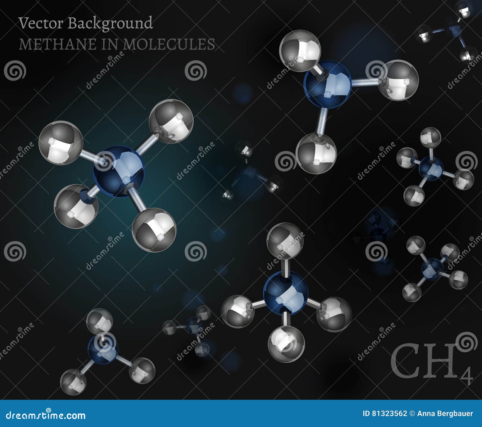 Methane Molecules - 3D Stock Photo | CartoonDealer.com #12136050