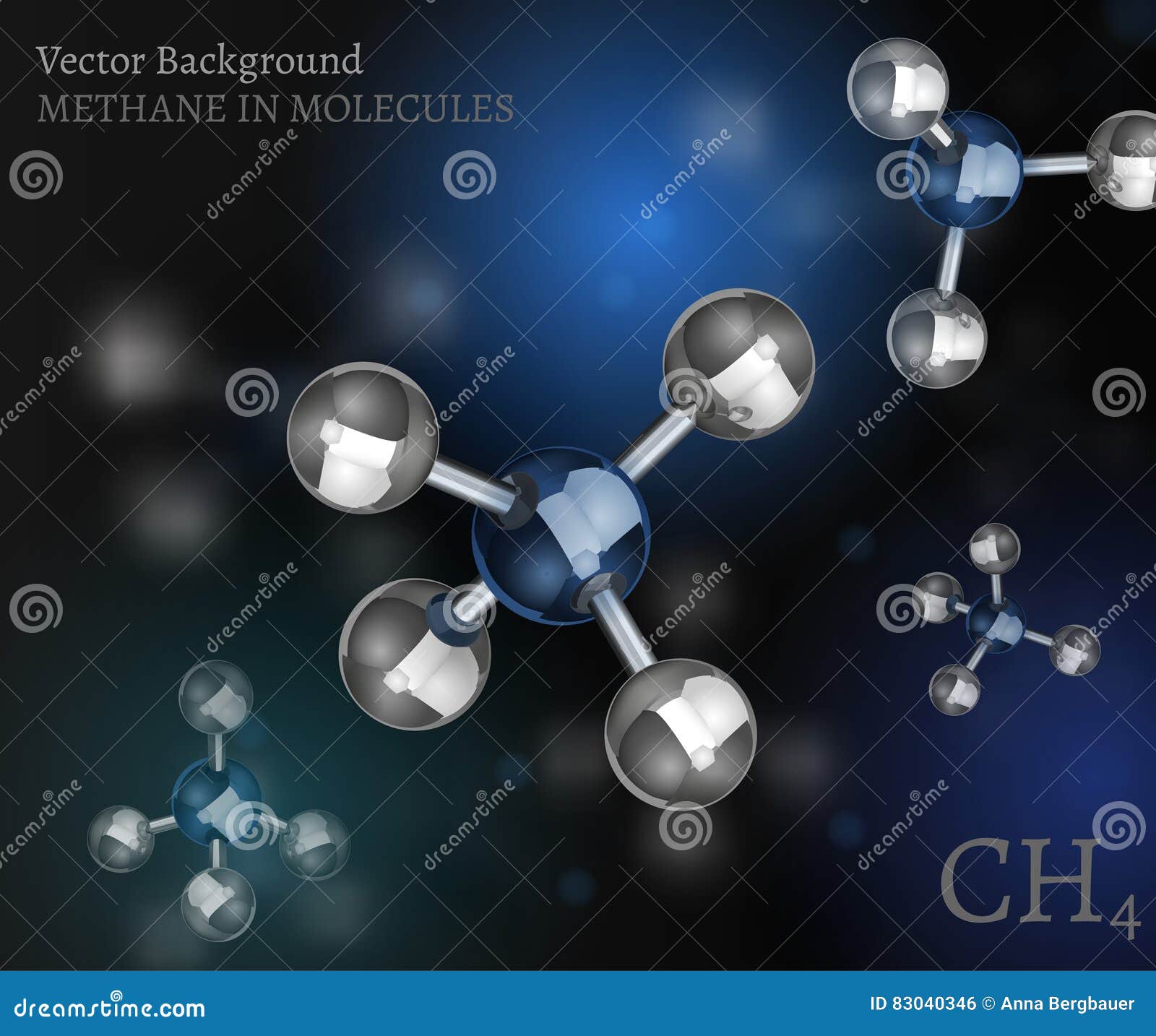 Methane Molecules Background Stock Vector - Illustration of fuel ...