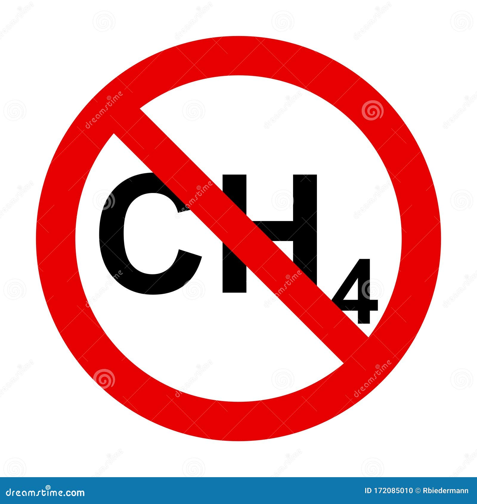 Methane and Prohibition Sign Stock Vector - Illustration of allowed ...