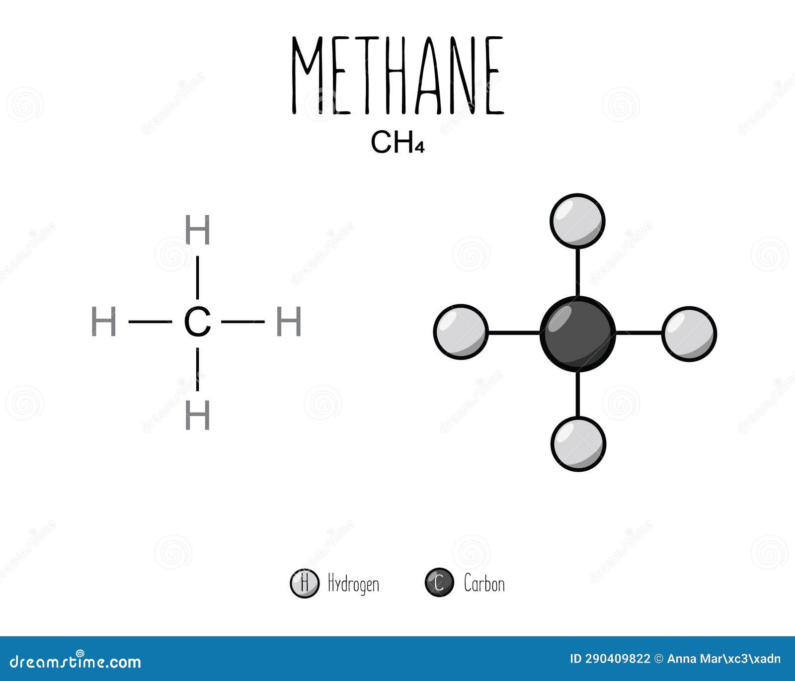 3d Structure Of Methane Molecule Stock Photo | CartoonDealer.com #232537074