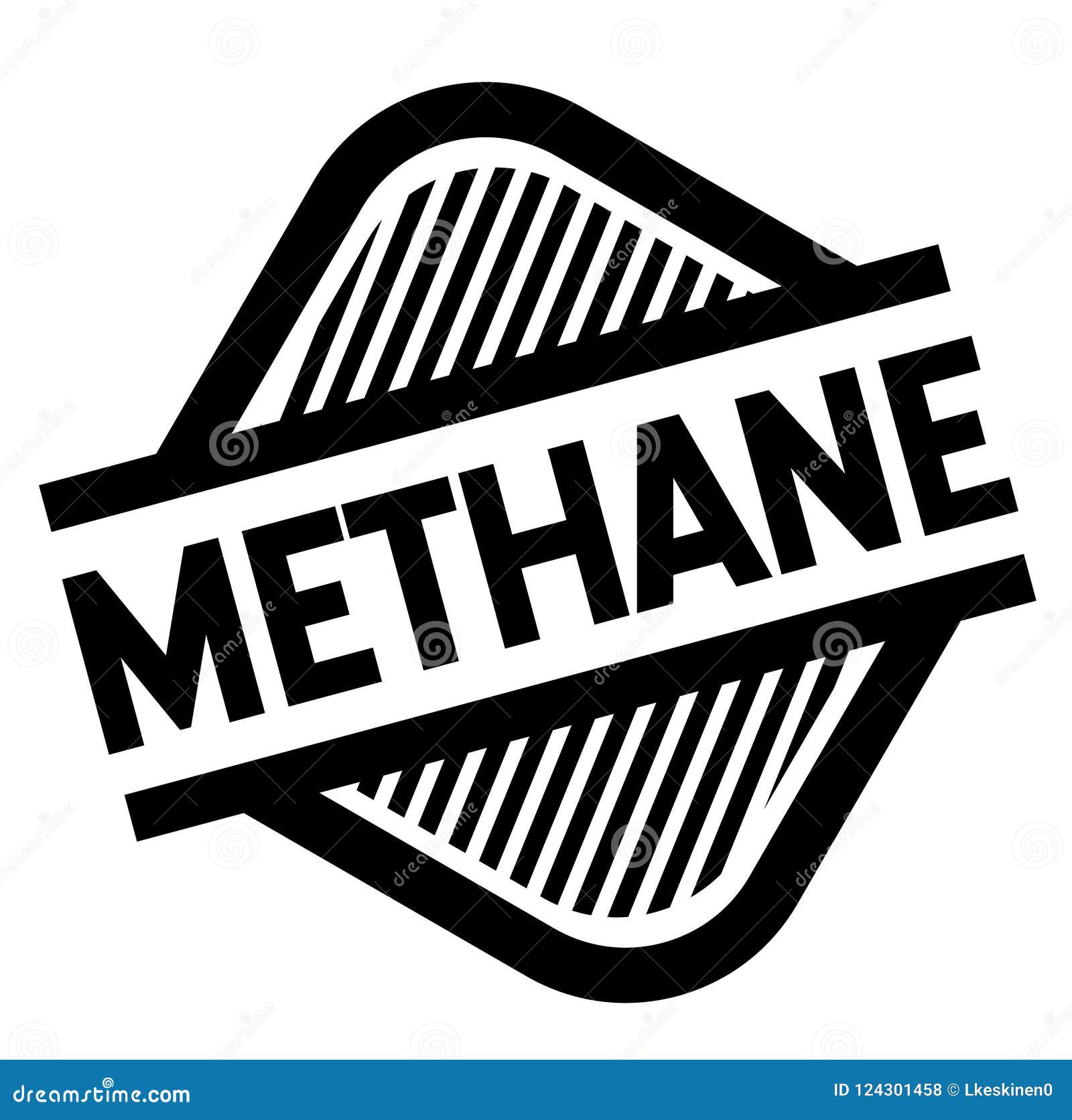 Methane stamp on white stock vector. Illustration of landfill - 124301458