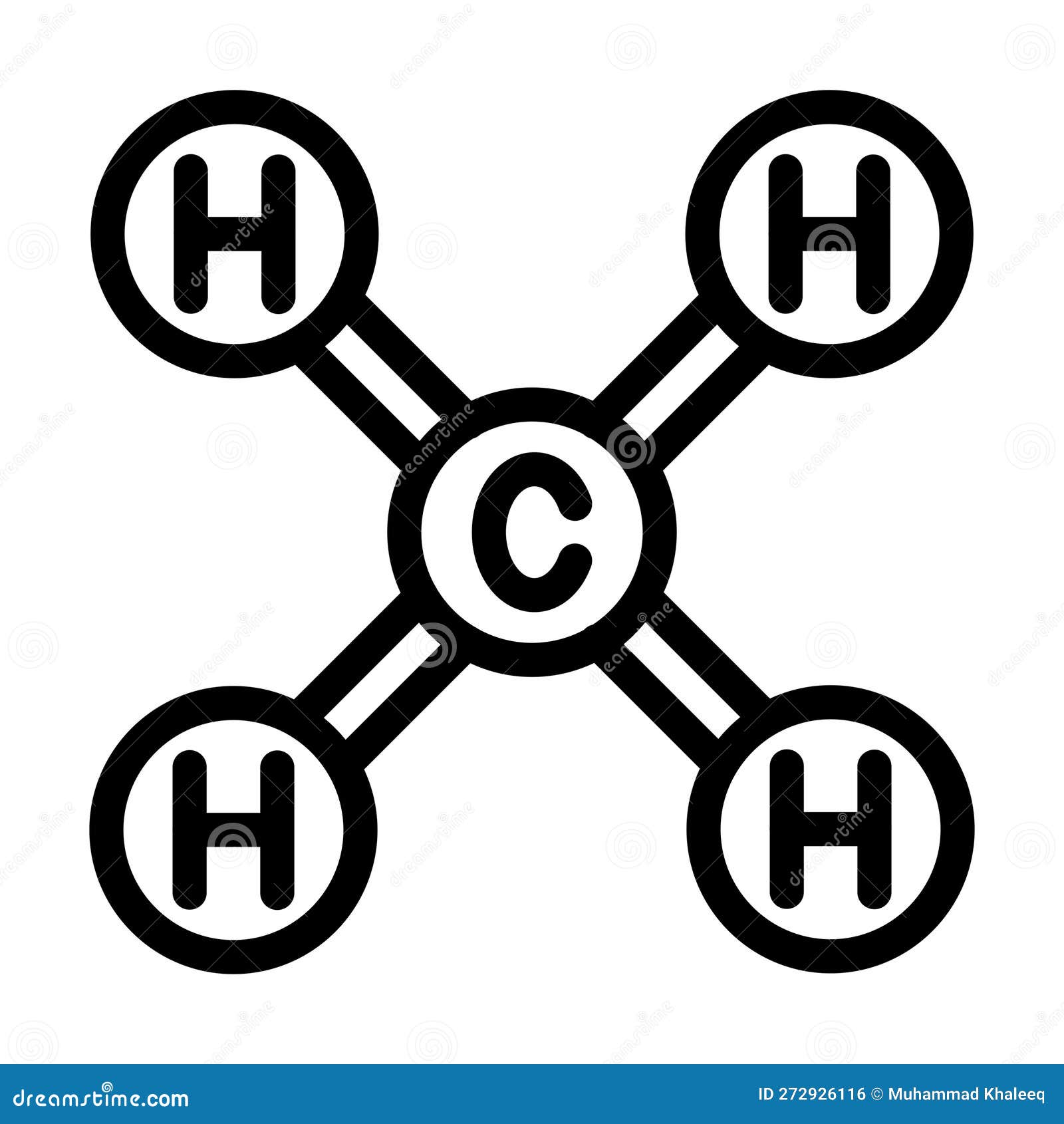 Methane Vector Thick Line Icon for Personal and Commercial Use Stock ...