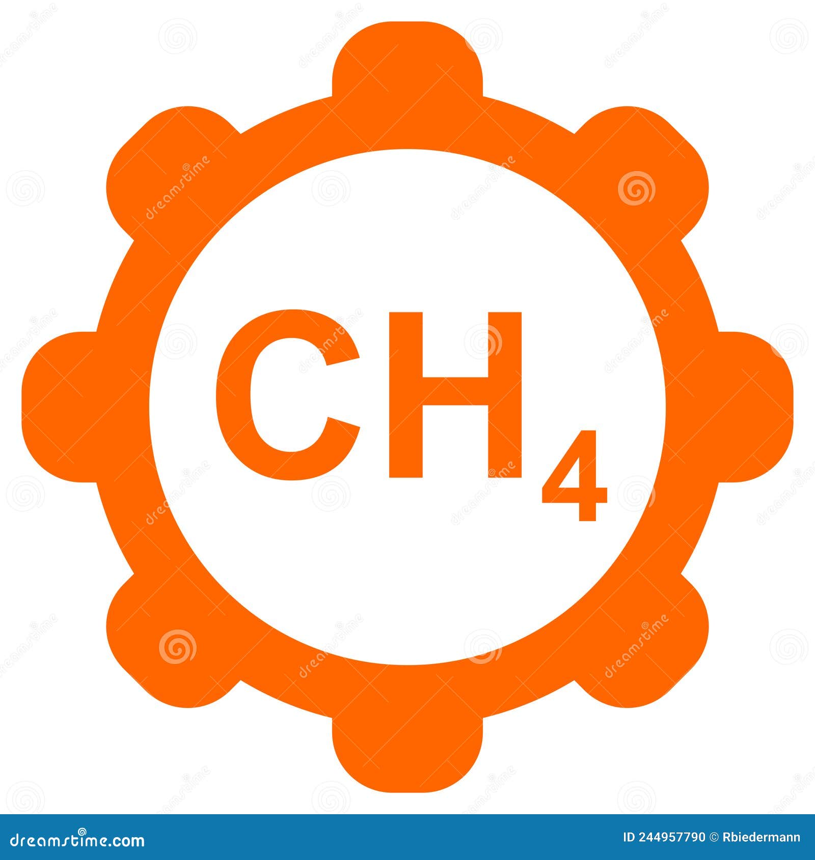 Methane and wheel stock vector. Illustration of symbol - 244957790