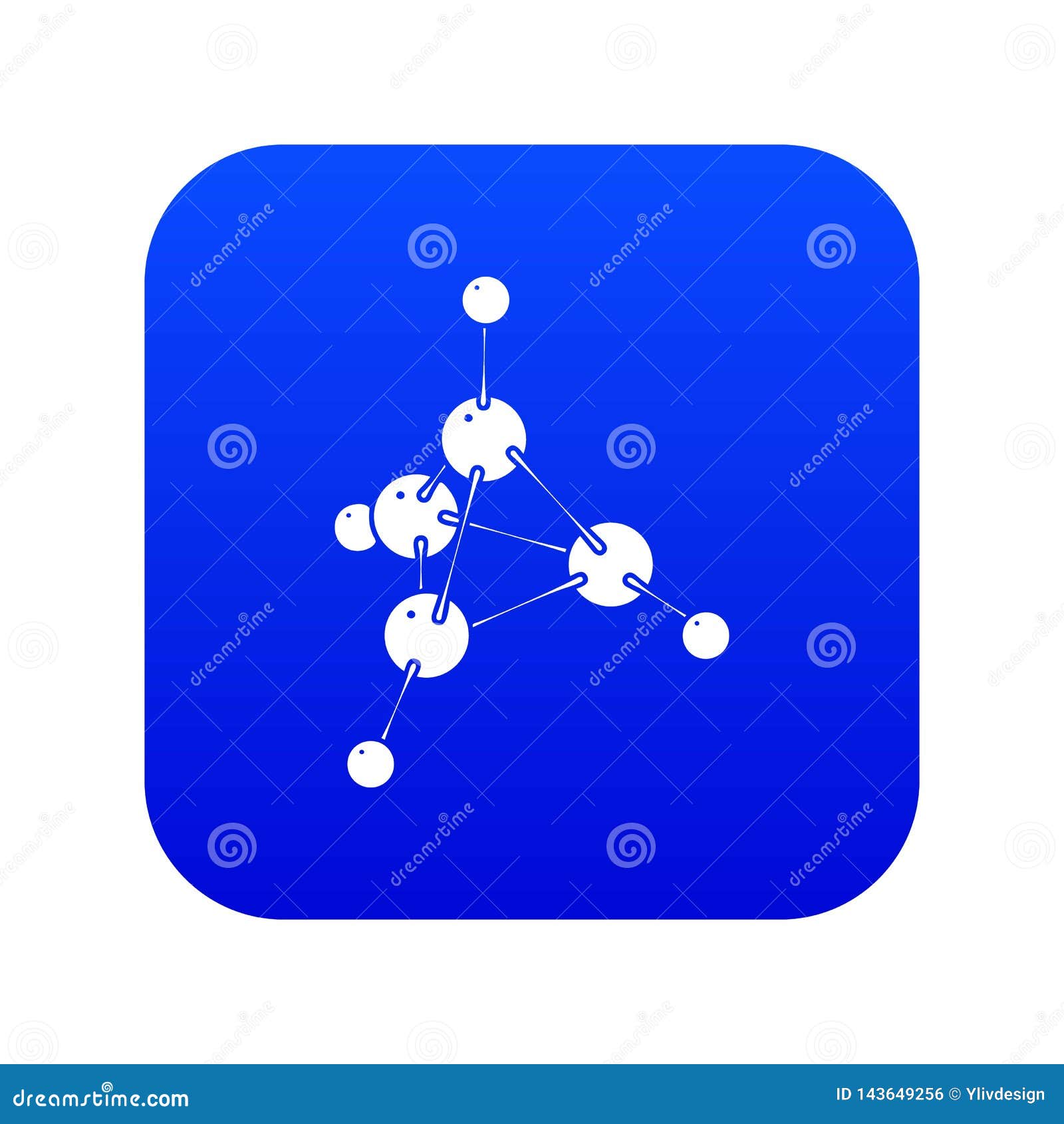 Methanol icon blue vector stock vector. Illustration of chain - 143649256