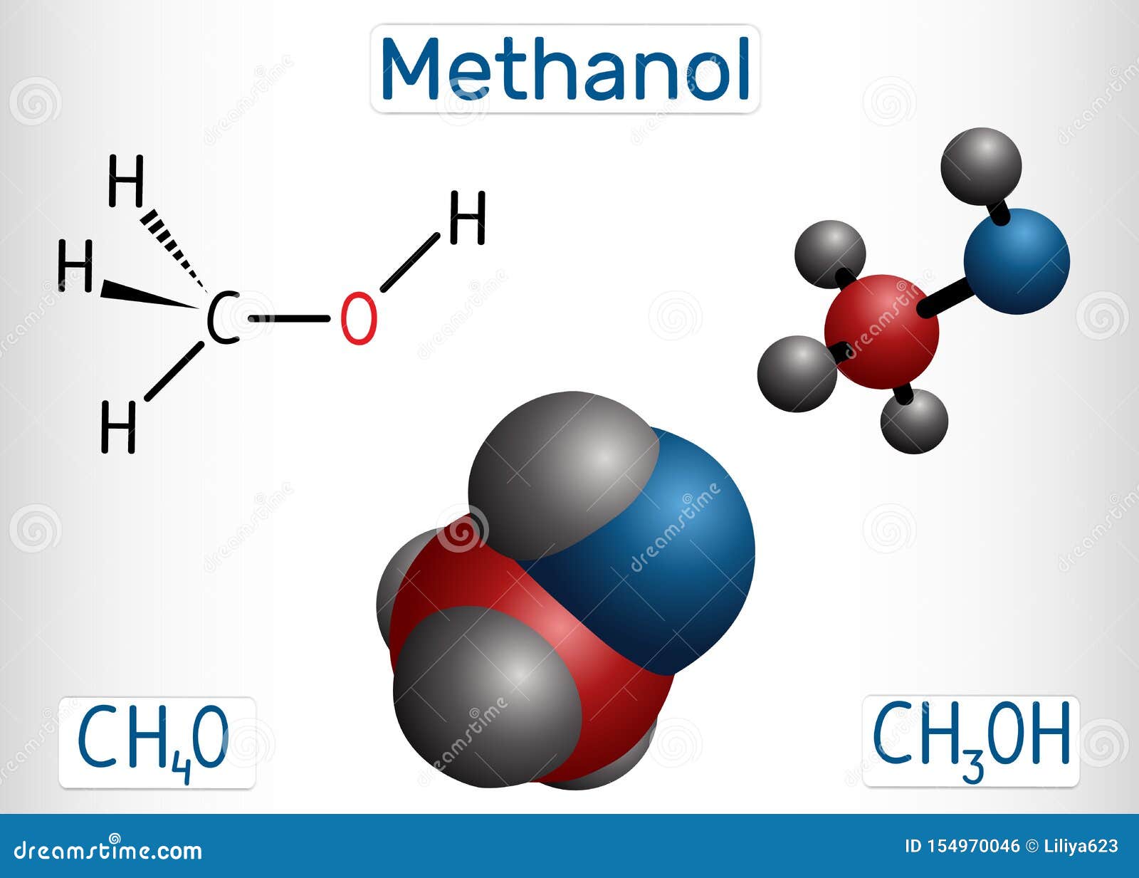 Methanol, Methylalcohol, Molecule Suikersubstituut En E951 Structureel ...
