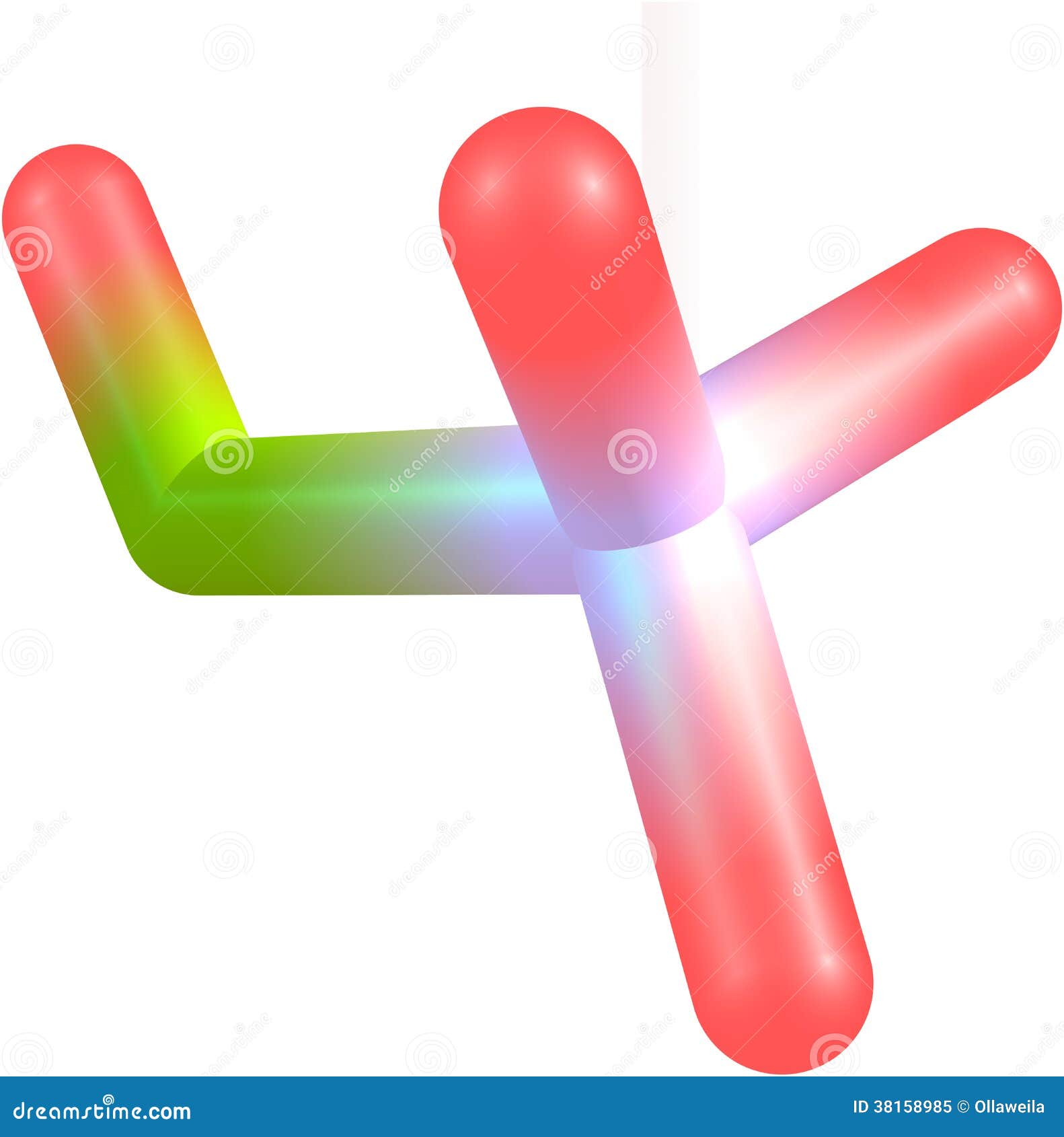 Methanol Molecular Structure Isolated on White Stock Illustration ...